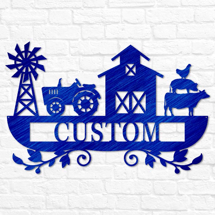 Metal Outdoor Farmhouse Name Sign | Rustic Farmhouse Boho Ranch Decor ...