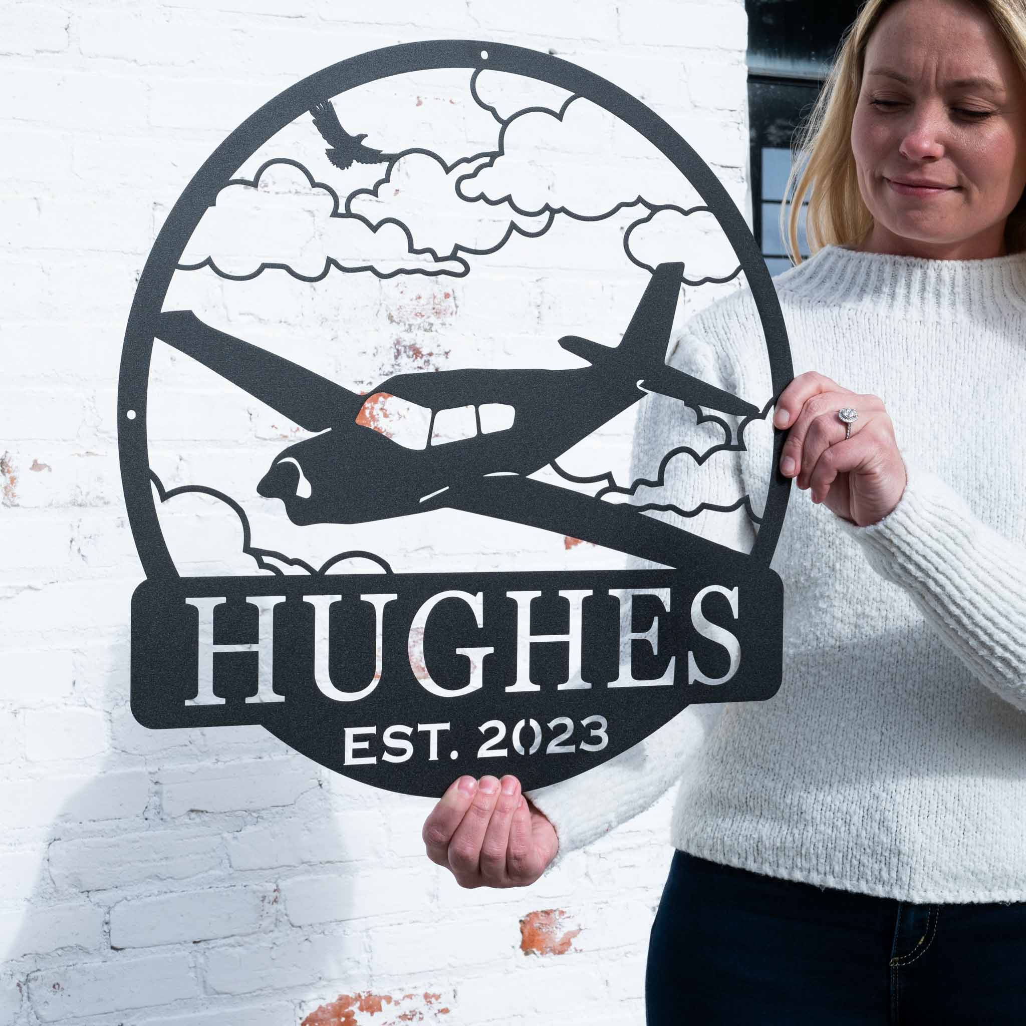 Airplane Outdoor Monogram | Aviation Decor | Gift for Pilot or Student ...