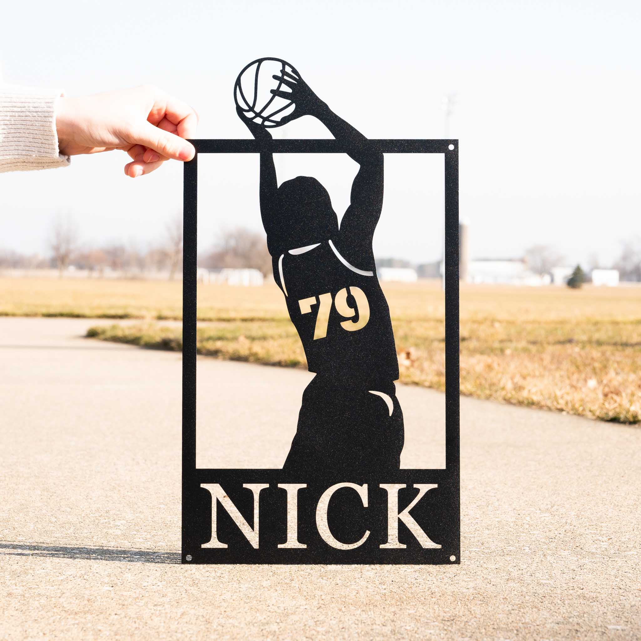 Basketball Athlete Monogram | Sports Name Sign | Custom Jersey Decor ...