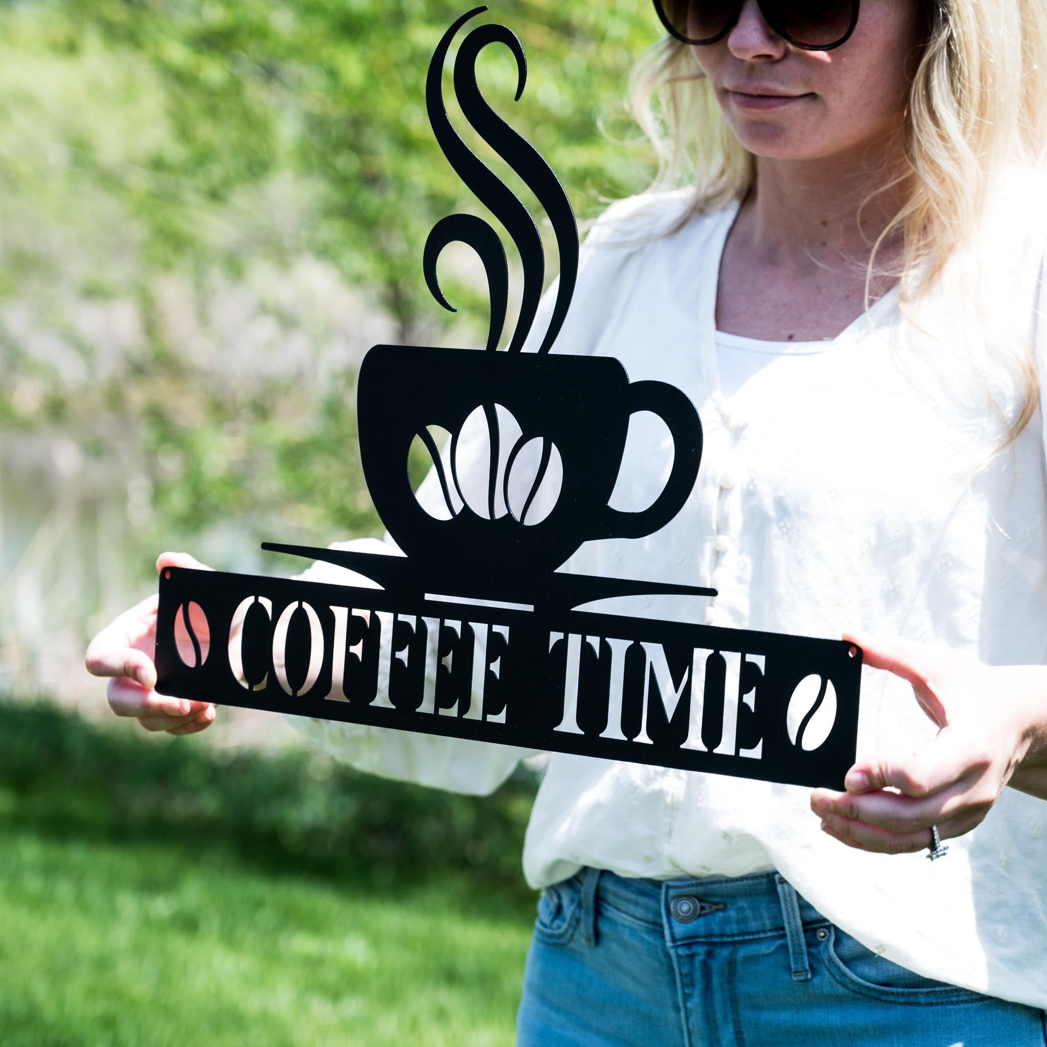 Metal Coffee Time Wall Decot | Kitchen Coffee Shop Sign | Cafe Decor ...