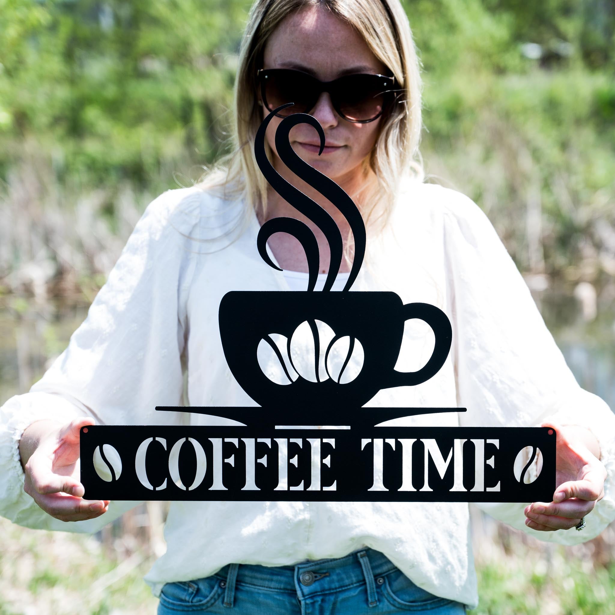 Metal Coffee Time Wall Decot | Kitchen Coffee Shop Sign | Cafe Decor ...