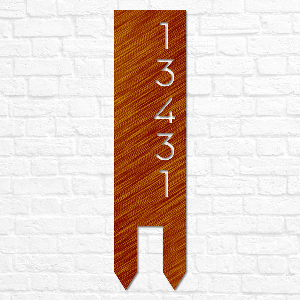 Vertical Metal Address Sign for Yard | Custom Home Number Decor ...