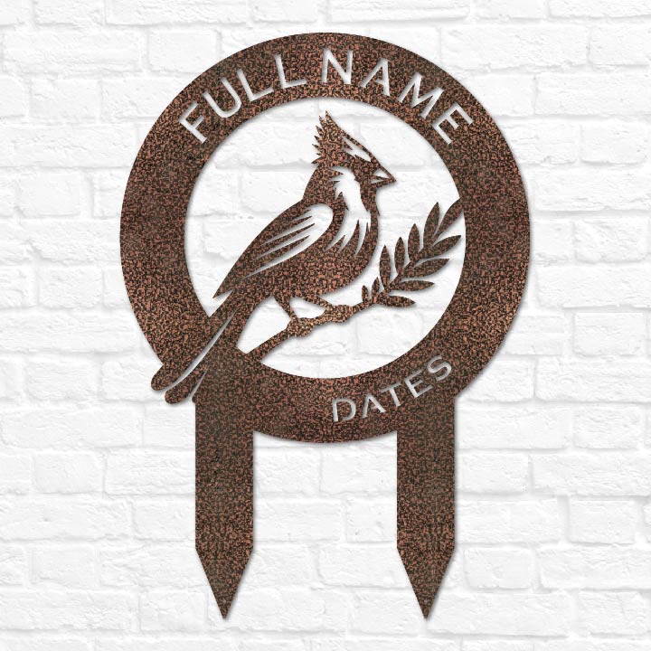 Personalized Cardinal Memorial Name Sign Garden Stake Remembrance Gift ...