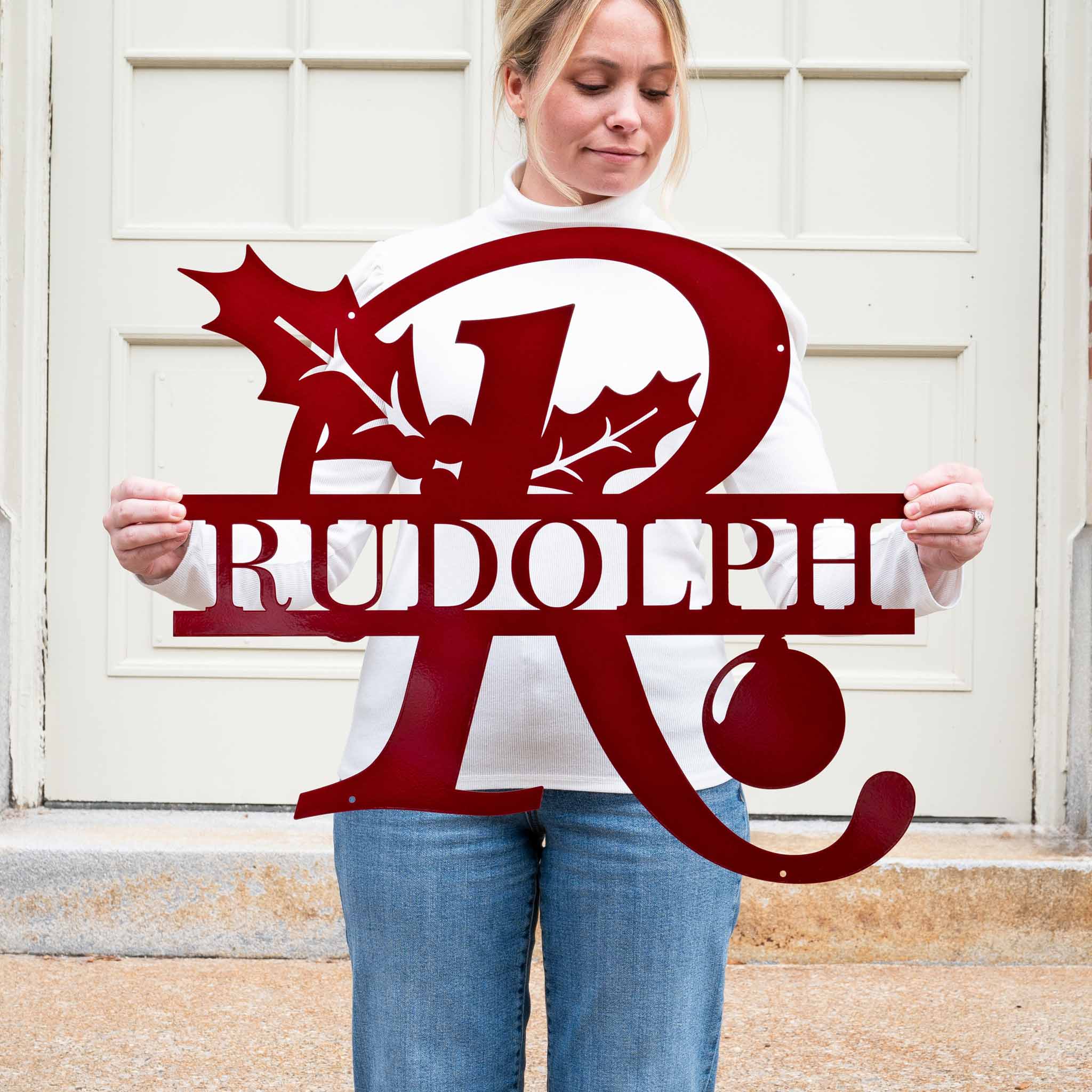 Christmas Split Letter Monogram | Family Christmas Gift Decor ...