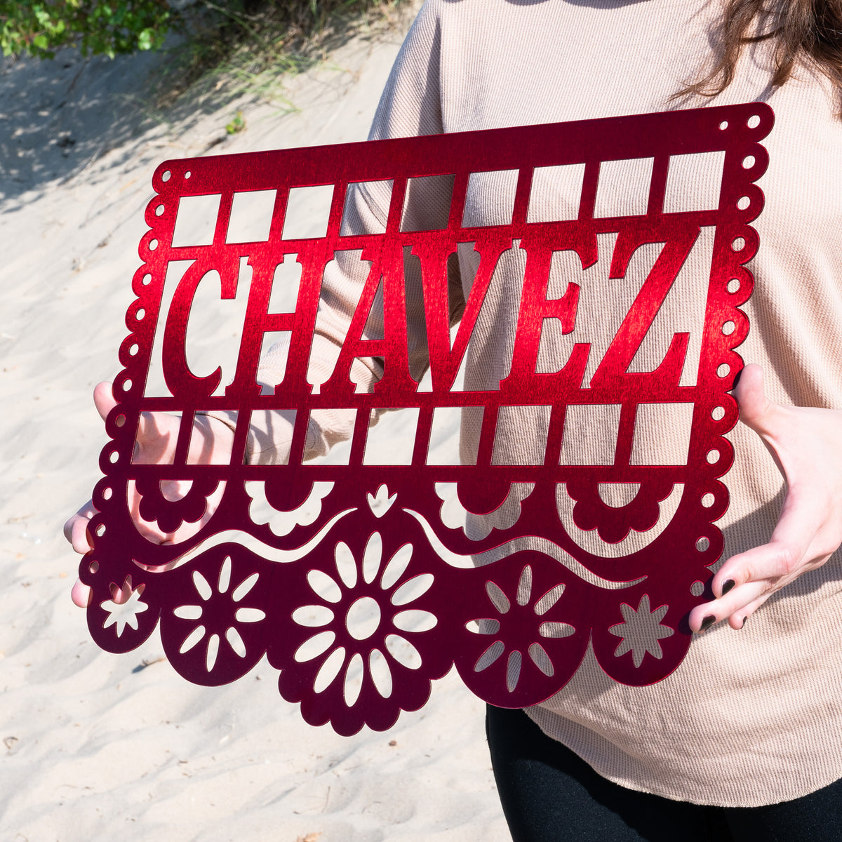 Custom Papel Picado Metal Sign – Dia de los Muertos & Fiesta Decor ...