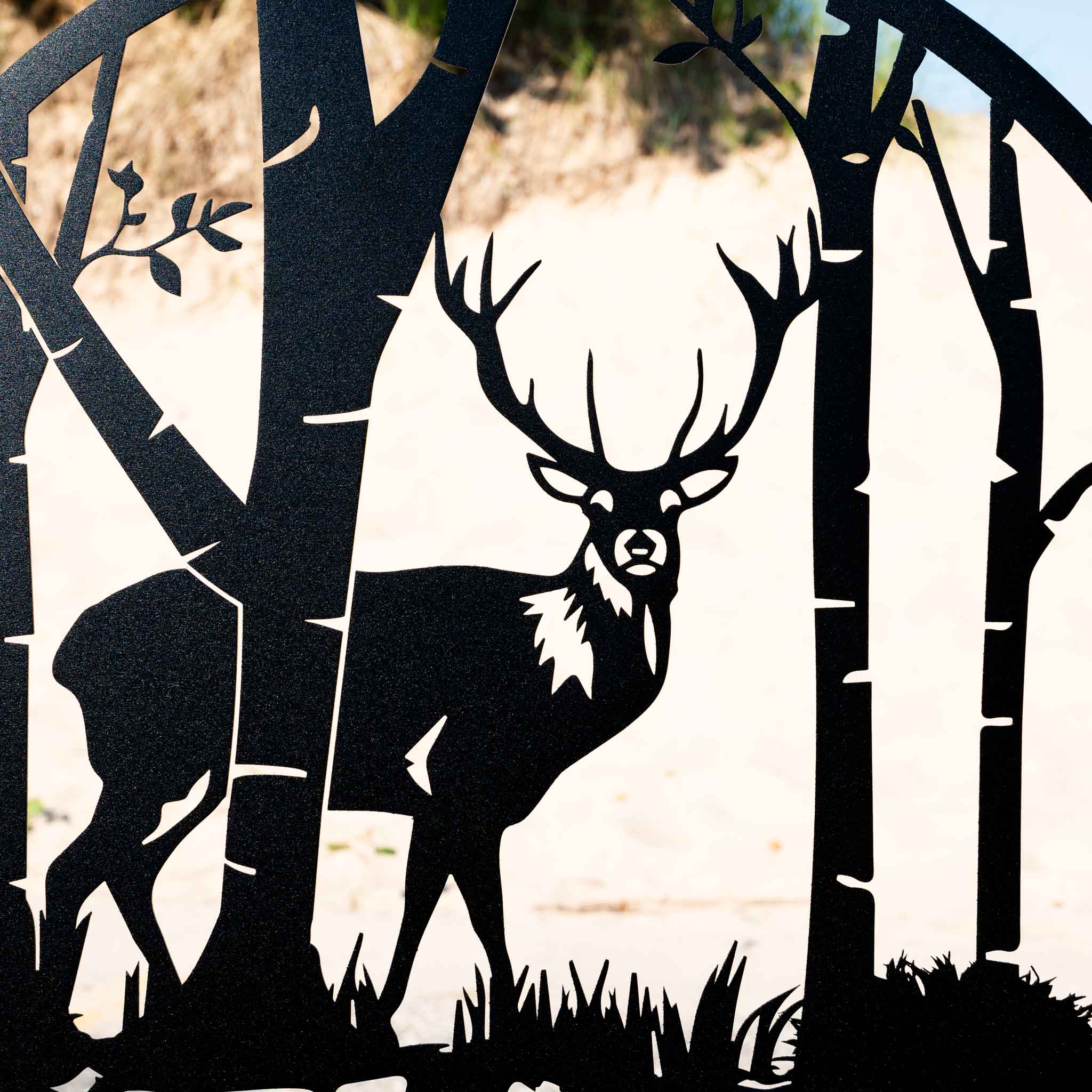 Outdoor Metal Deer Sign | Cabin Cottage Decor | Hunting Man Cave Gift ...