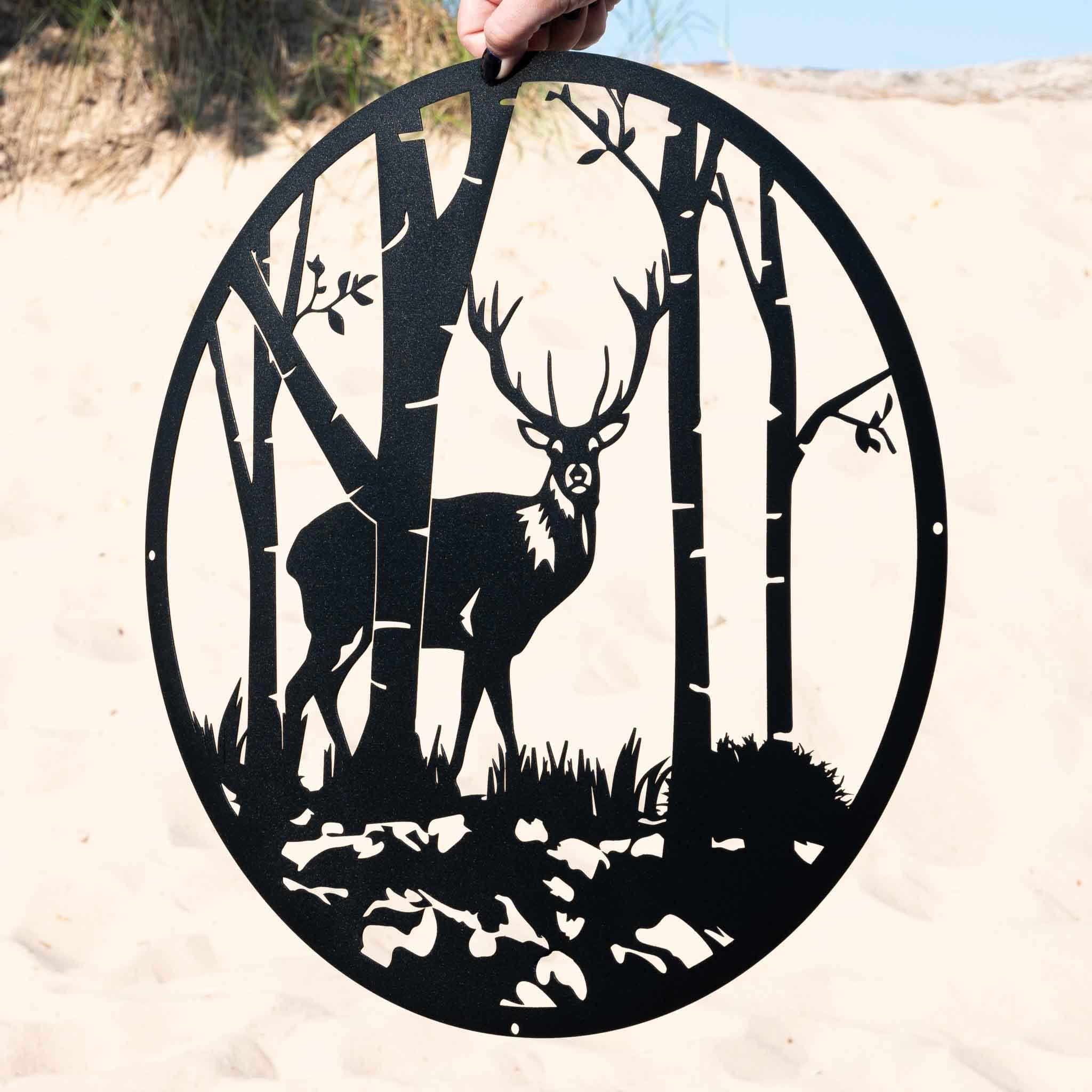 Outdoor Metal Deer Sign | Cabin Cottage Decor | Hunting Man Cave Gift ...