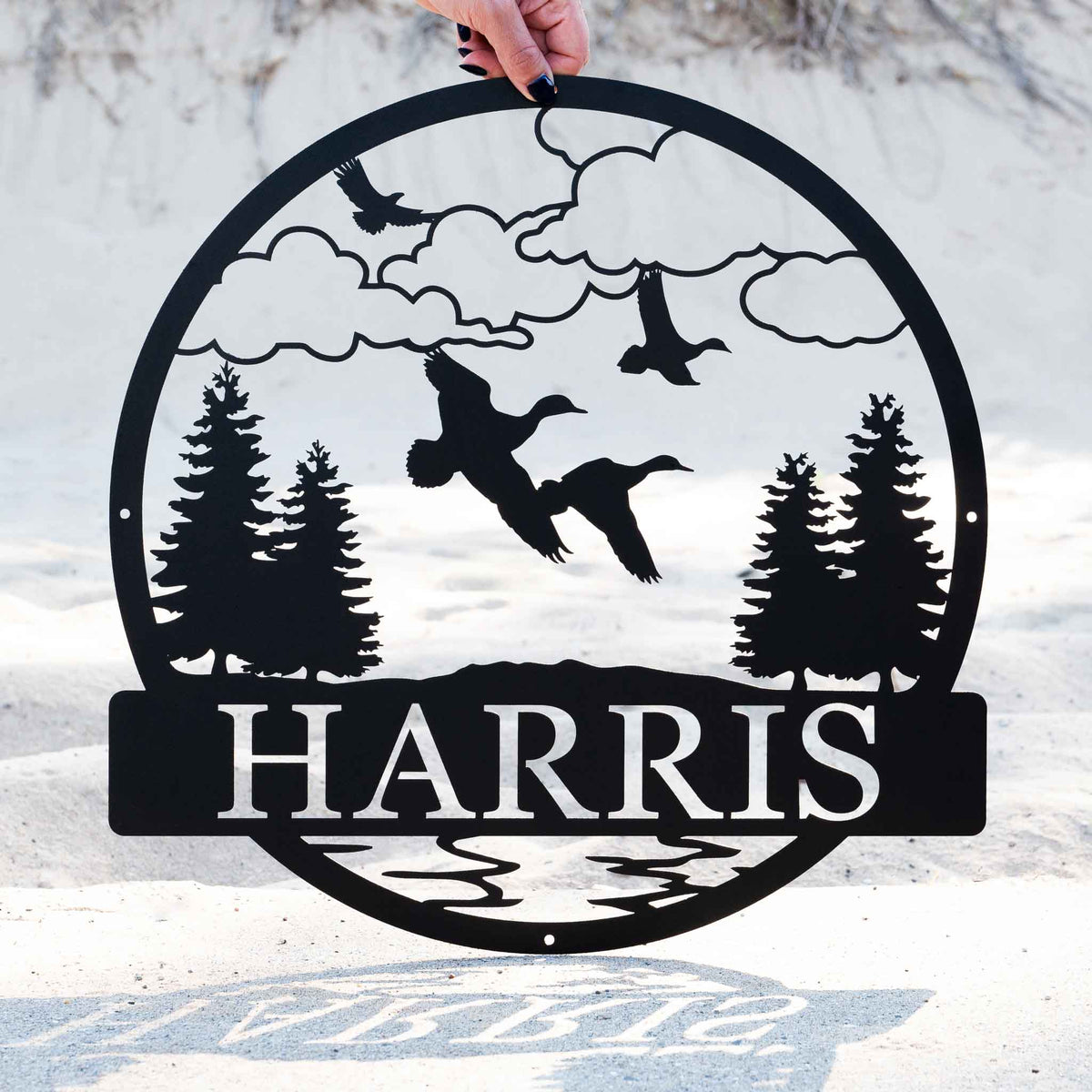 Outdoor Duck Name Sign | Cottage Cabin Lakehouse Decor | Duck Decor ...