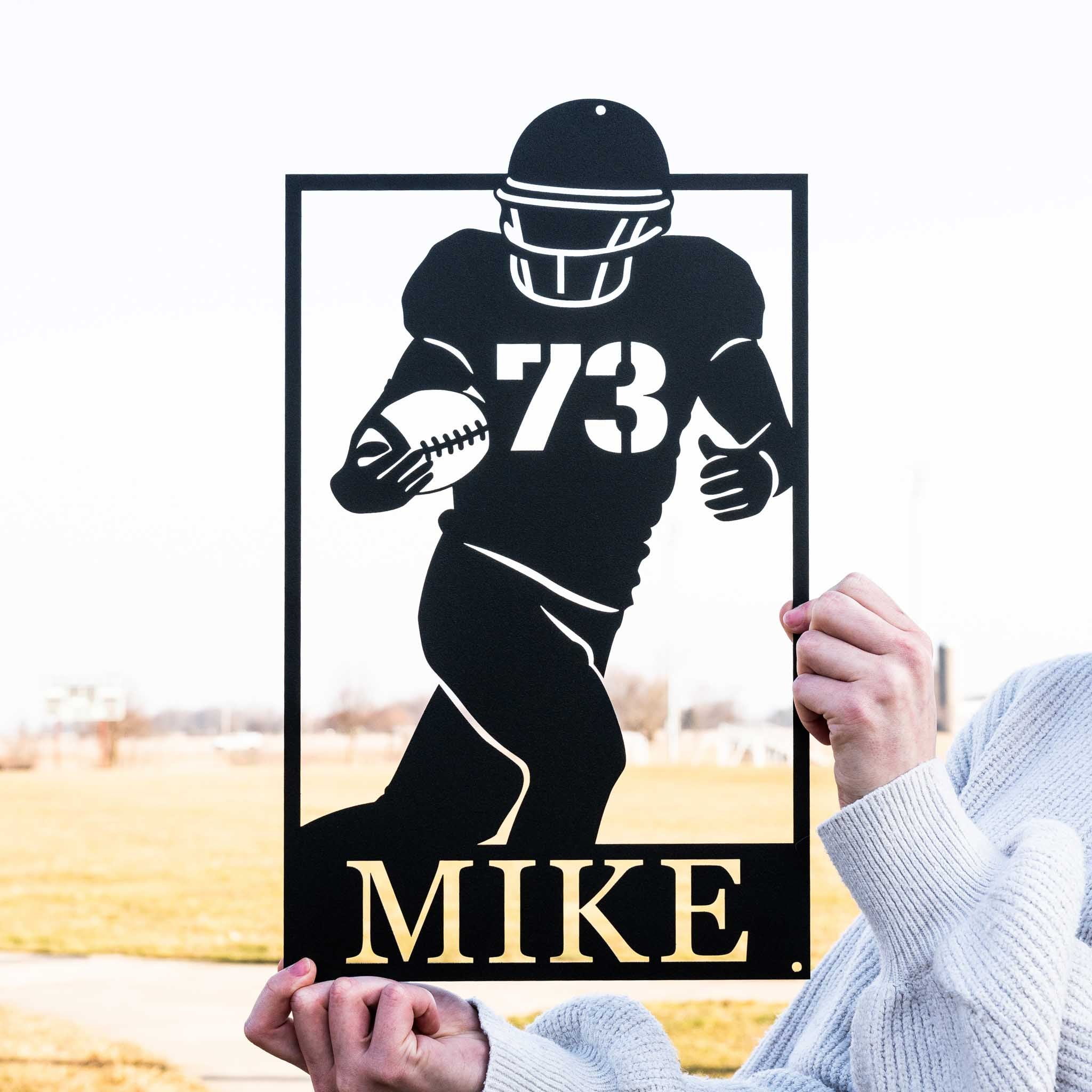 Football Athlete Monogram | Sports Name Sign | Custom Jersey– Lakeshore ...