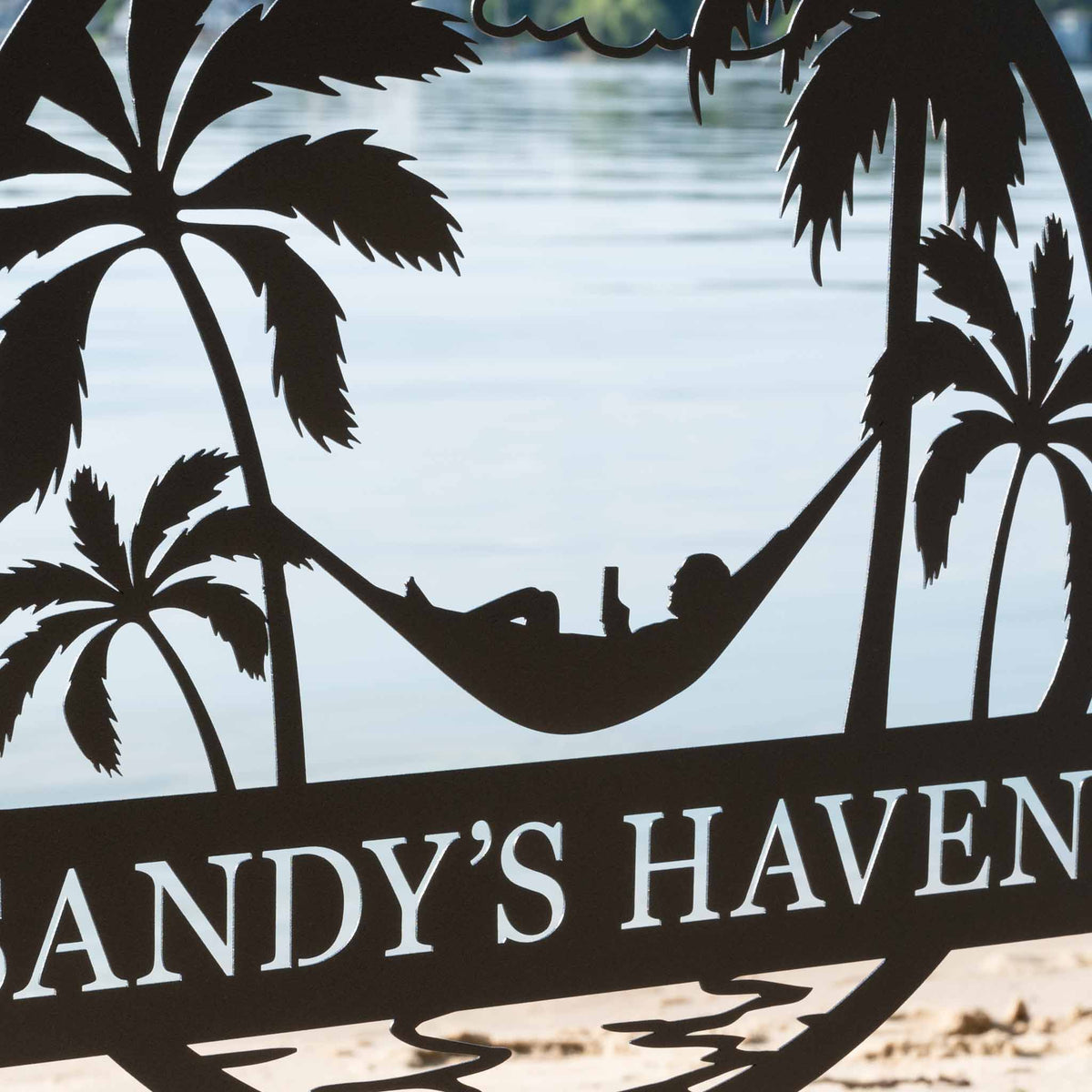 Outdoor Metal Hammock Name Sign | Hikers Outdoorsman Gift Cabin Decor ...