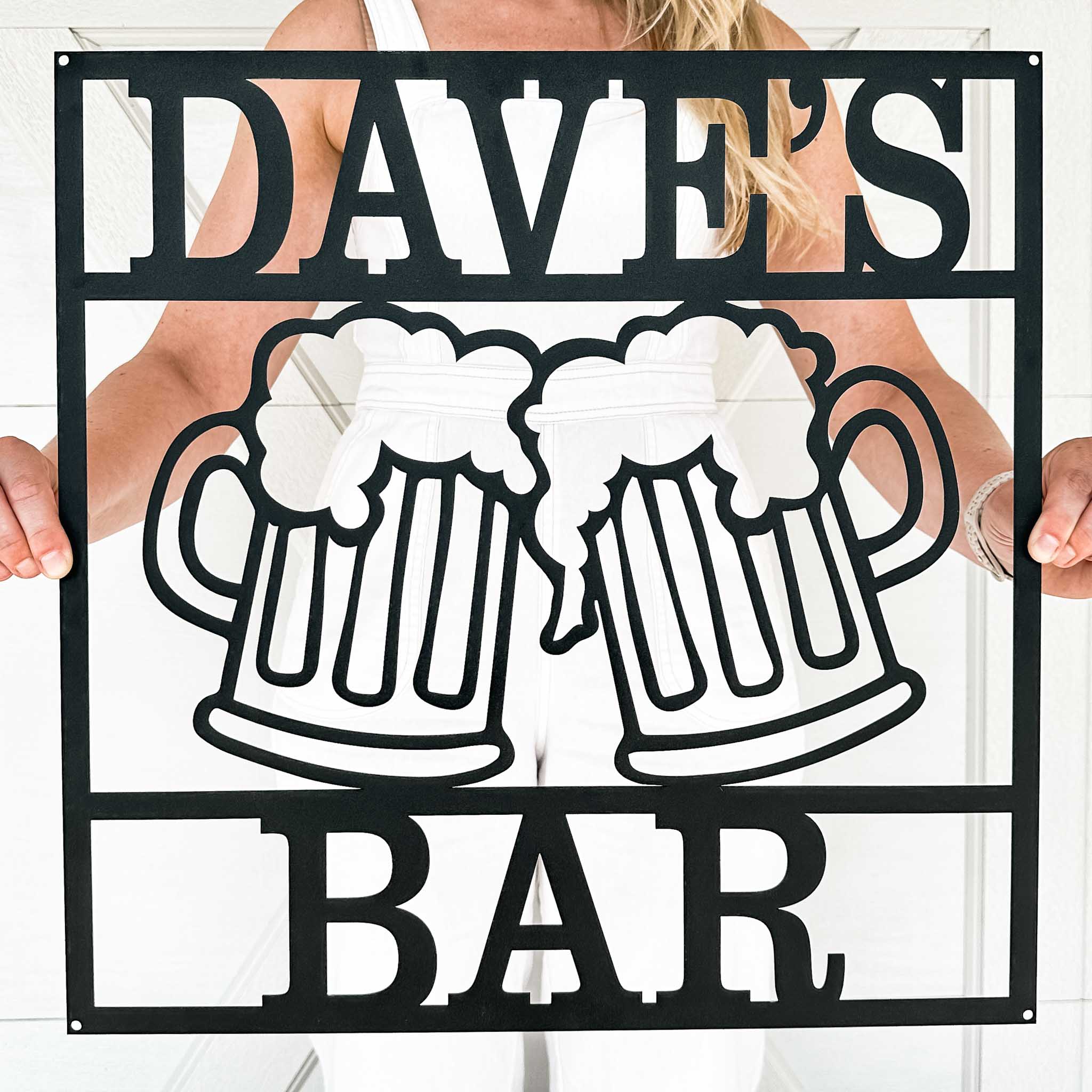 Personalized Beer Mug Bar Pub Name Sign | Custom Bar Decor– Lakeshore ...