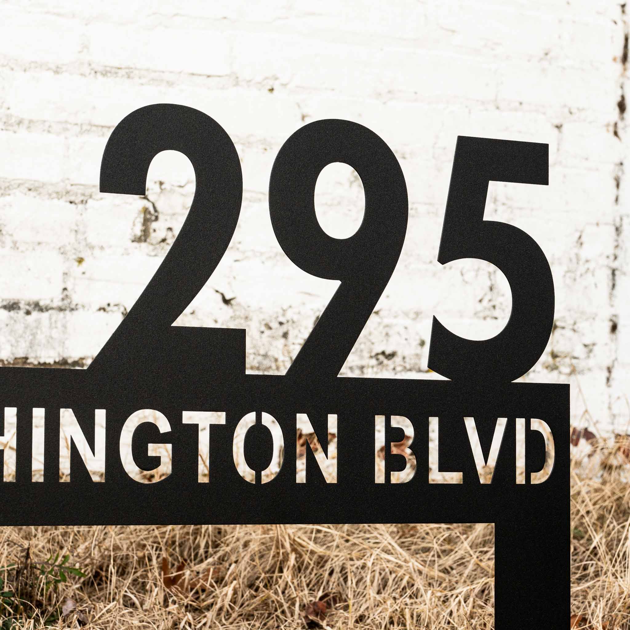 Metal Address Sign for Yard | Custom Home Number Decor– Lakeshore Metal ...