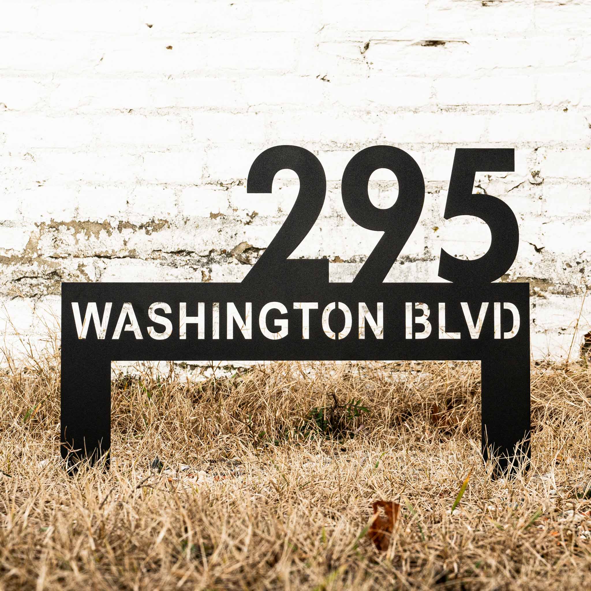 Metal Address Sign for Yard | Custom Home Number Decor– Lakeshore Metal ...