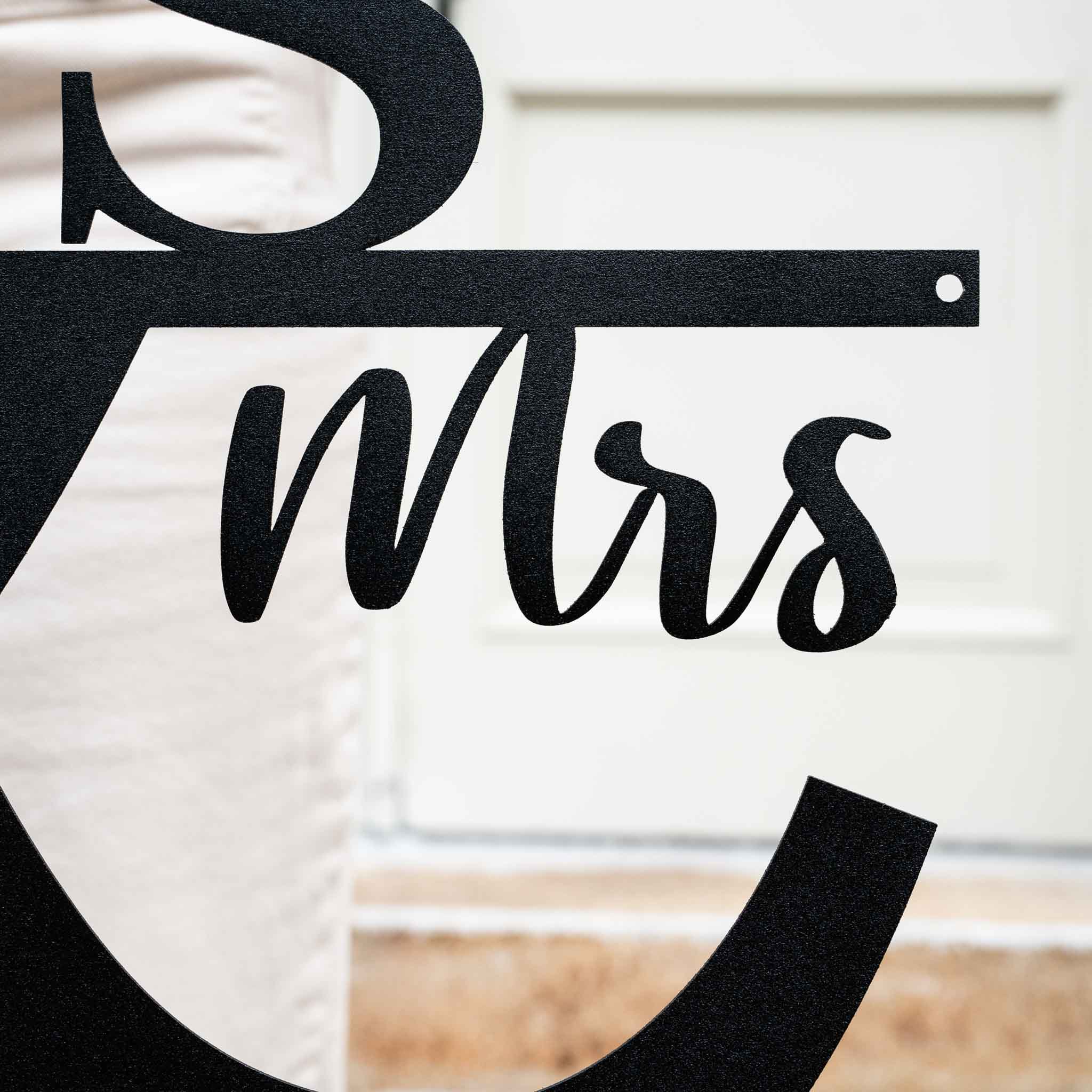 Mr & Mrs Split Name Monogram | Wedding Table Decor | Bridal Shower ...