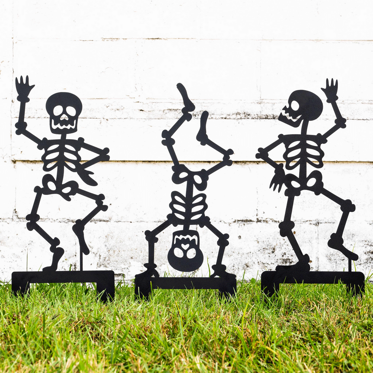 Metal Halloween Skeleton Yard Stakes | Halloween Yard Decor– Lakeshore ...