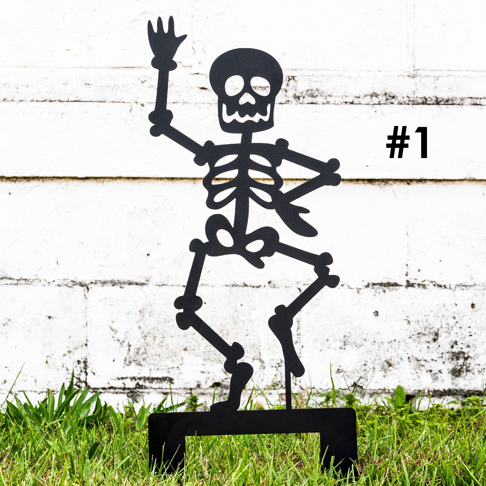 Metal Halloween Skeleton Yard Stakes | Halloween Yard Decor– Lakeshore ...