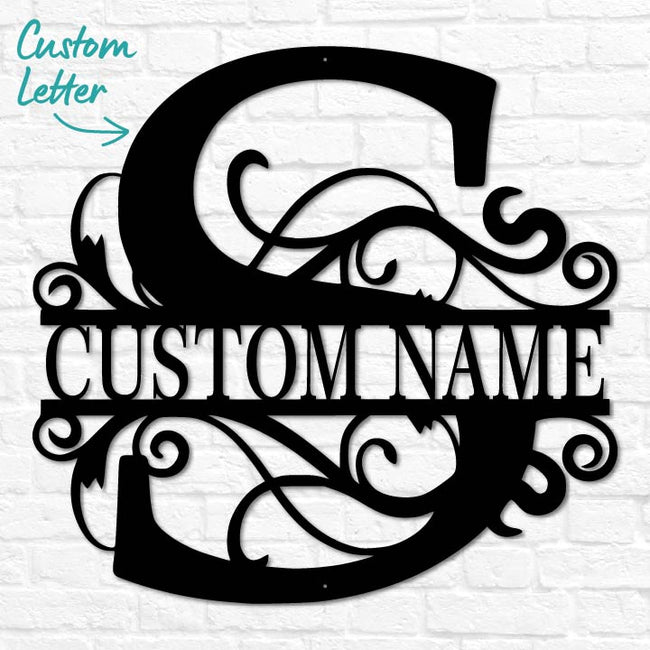 Split Letter Monogram– Lakeshore Metal Decor