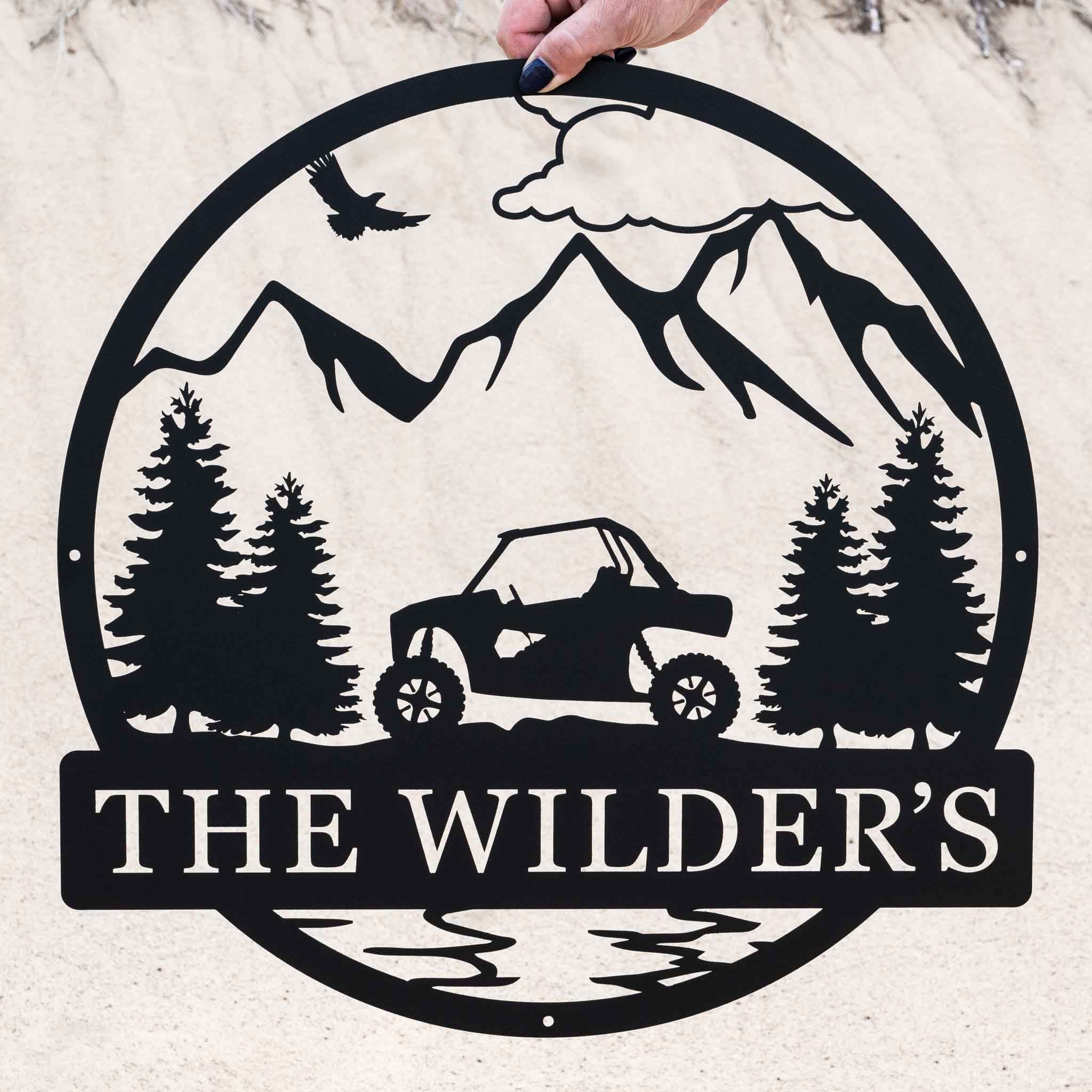 Side by Side Outdoor Monogram | Outdoor Decor | Cabin or Garage Decor ...