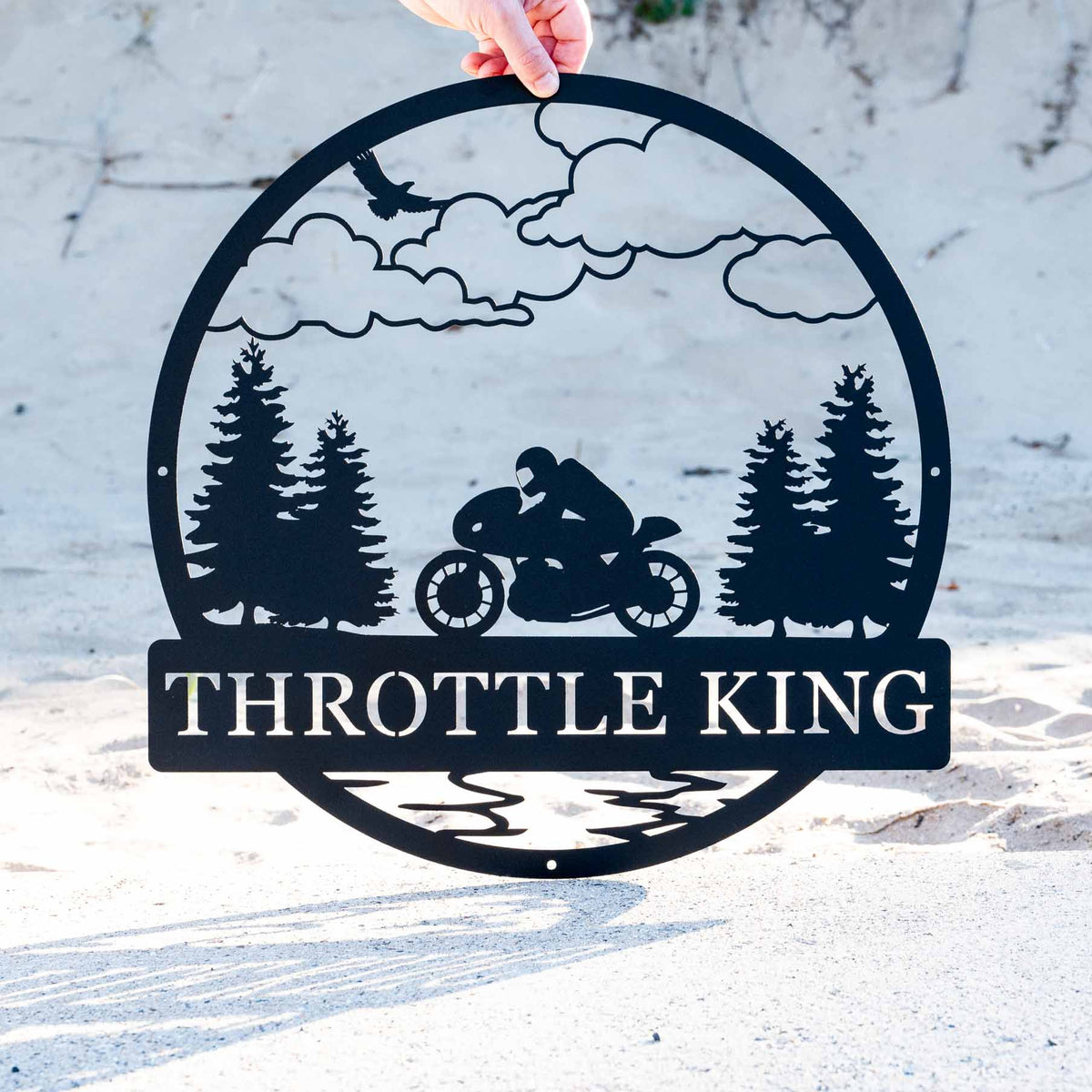 Outdoor Sportbike Motorcyle Name Sign | Motorcycle Rider Gearhead Gift ...