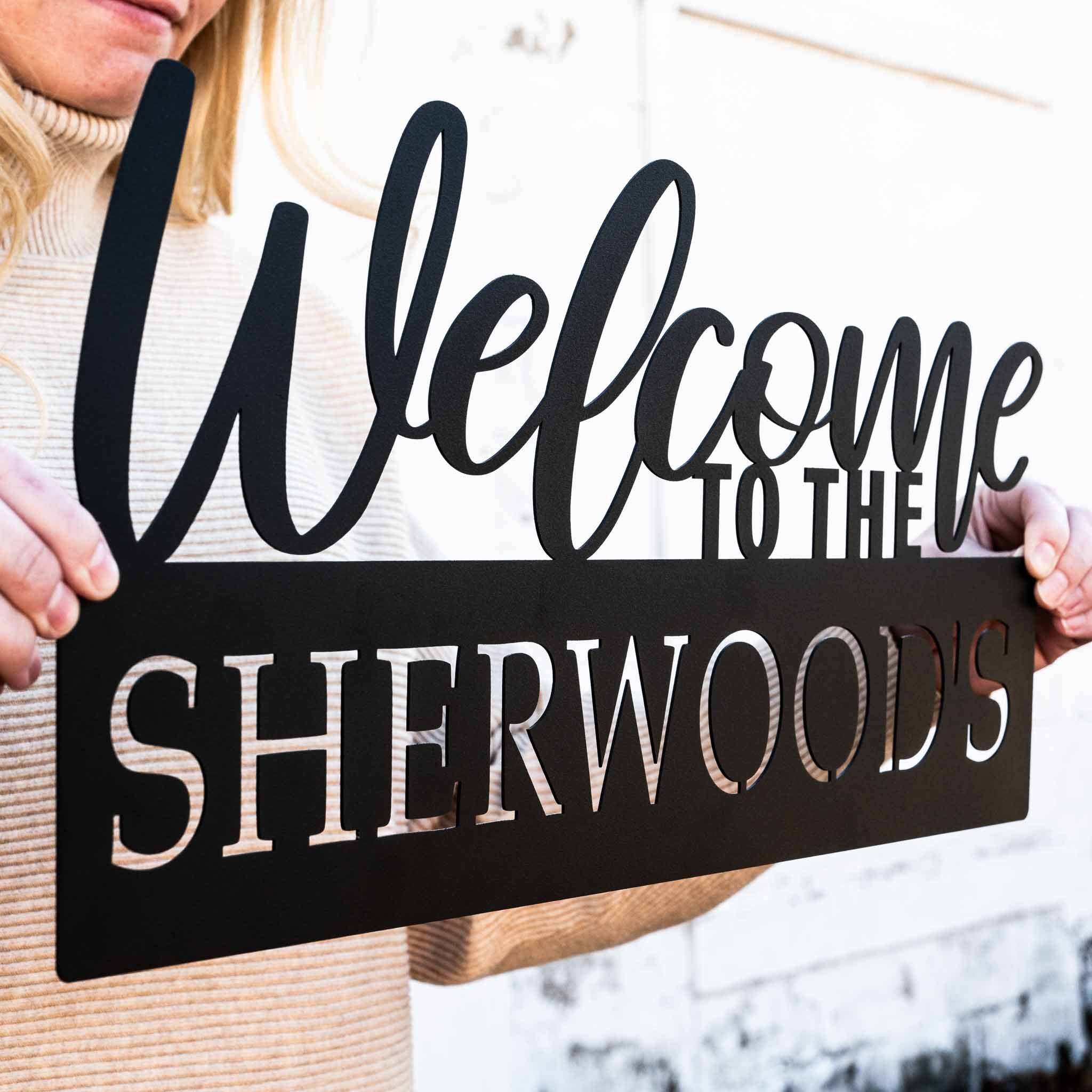 Personalized "Welcome to the" Name Sign | Housewarming Family Gift ...