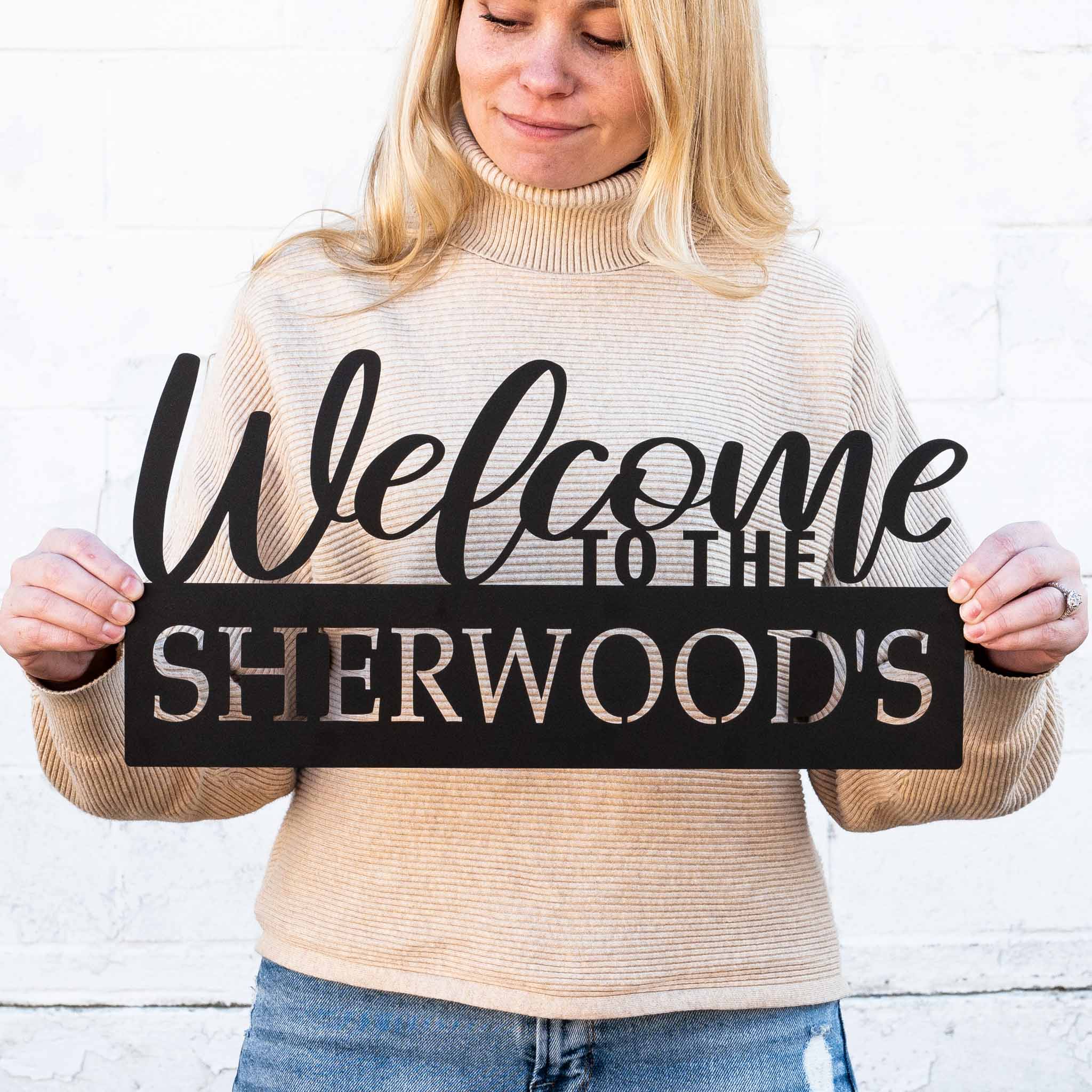Personalized "Welcome to the" Name Sign | Housewarming Family Gift ...