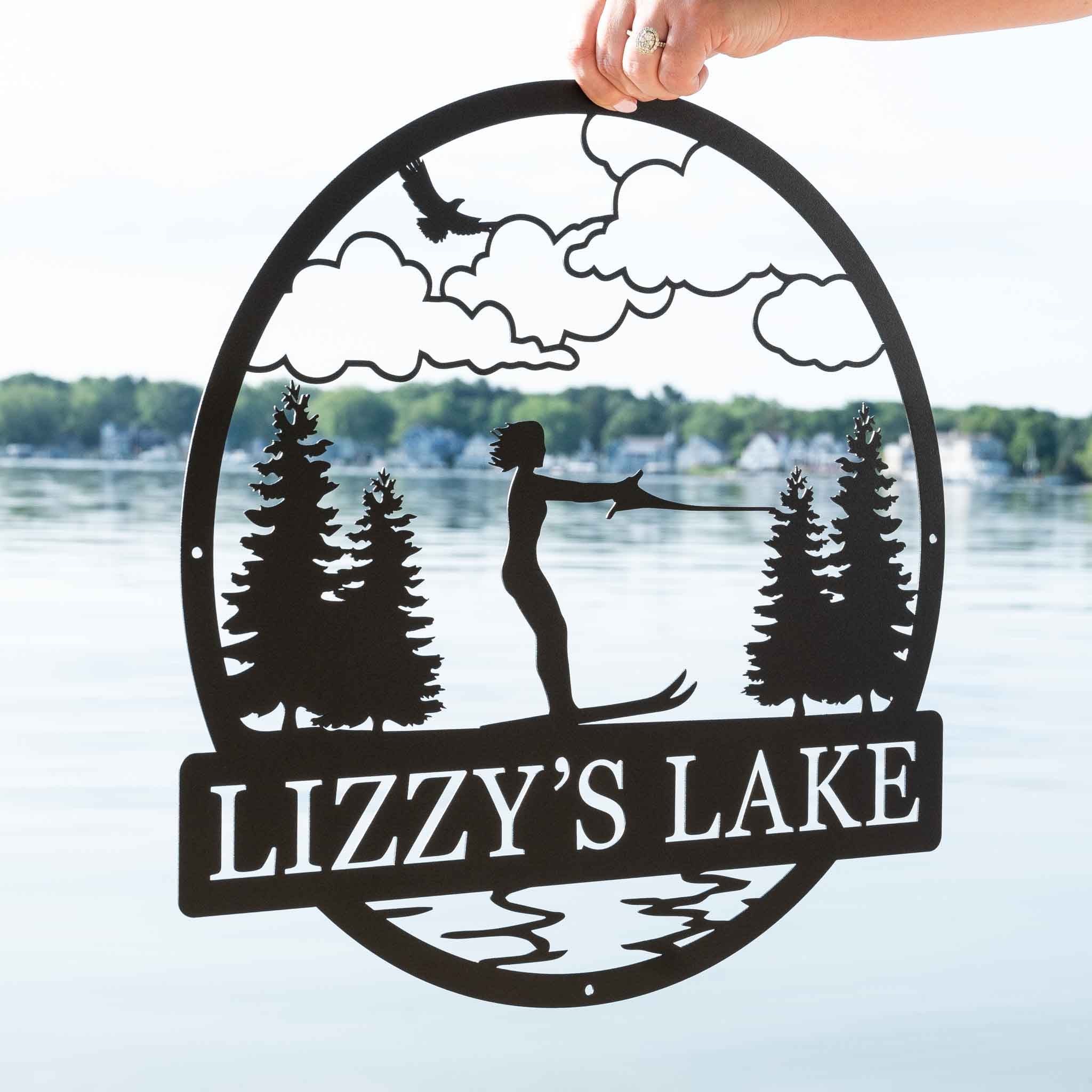 Custom Outdoor Water Skiing Sign | Water Sports Home Garage Boat Decor ...