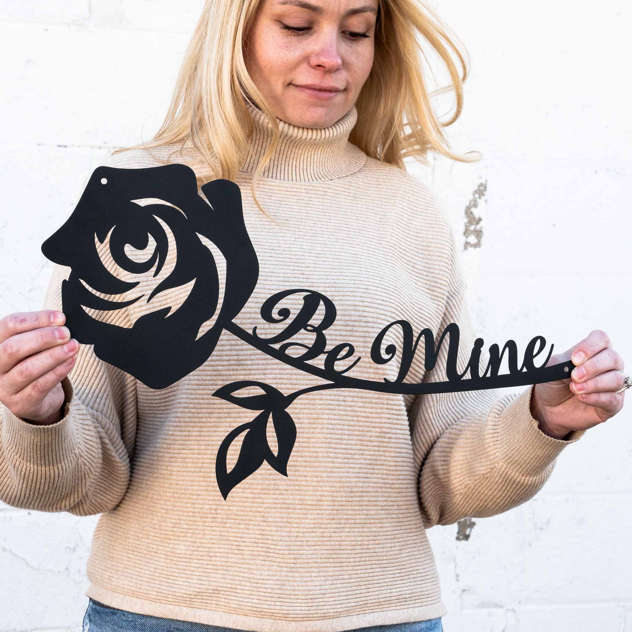 Valentine's Day Decor | Valentine Sign | Be Mine Rose Decor– Lakeshore ...