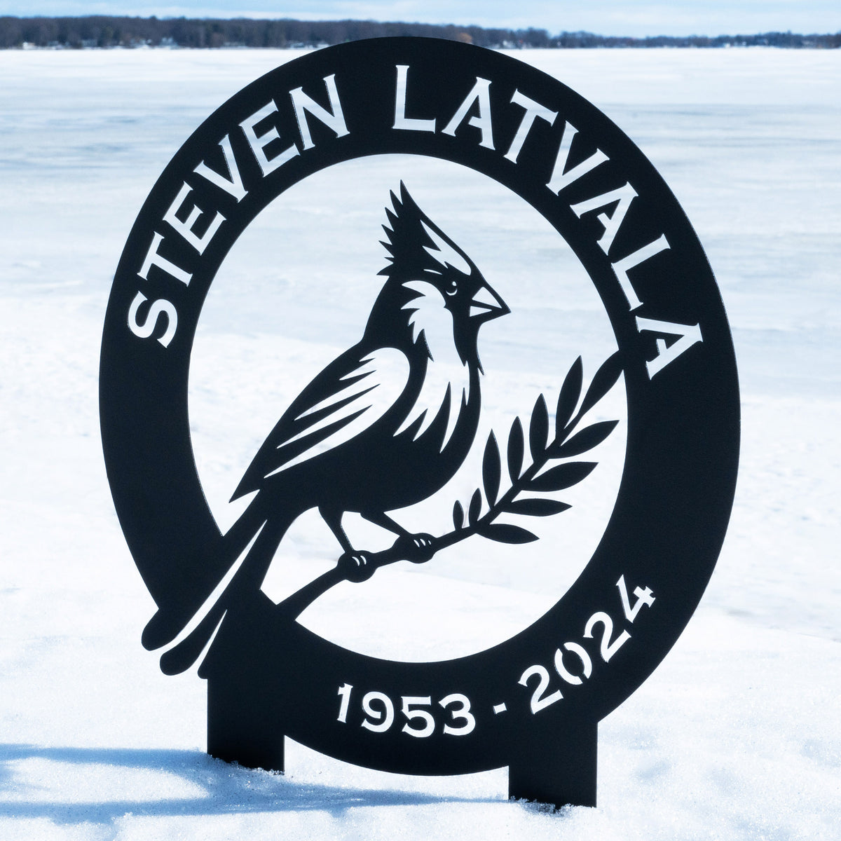 Personalized Cardinal Memorial Name Sign Garden Stake Remembrance Gift ...