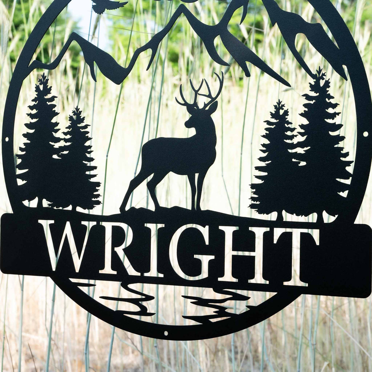 Deer Buck Outdoor Monogram | Outdoor Cabin Decor | Deer Name Sign ...