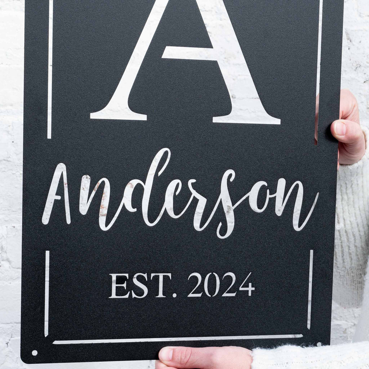 Personalized Established Letter Plaque | Family Name Sign Monogram ...