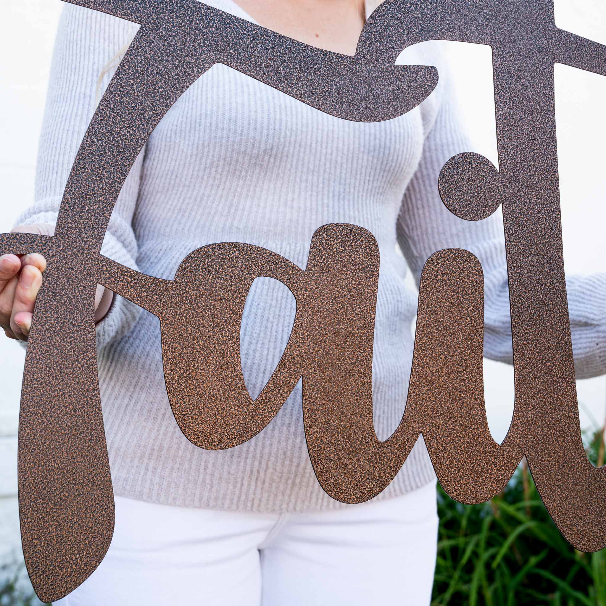 Metal Faith Word Wall Art | Religious Christian Church Home Decor ...
