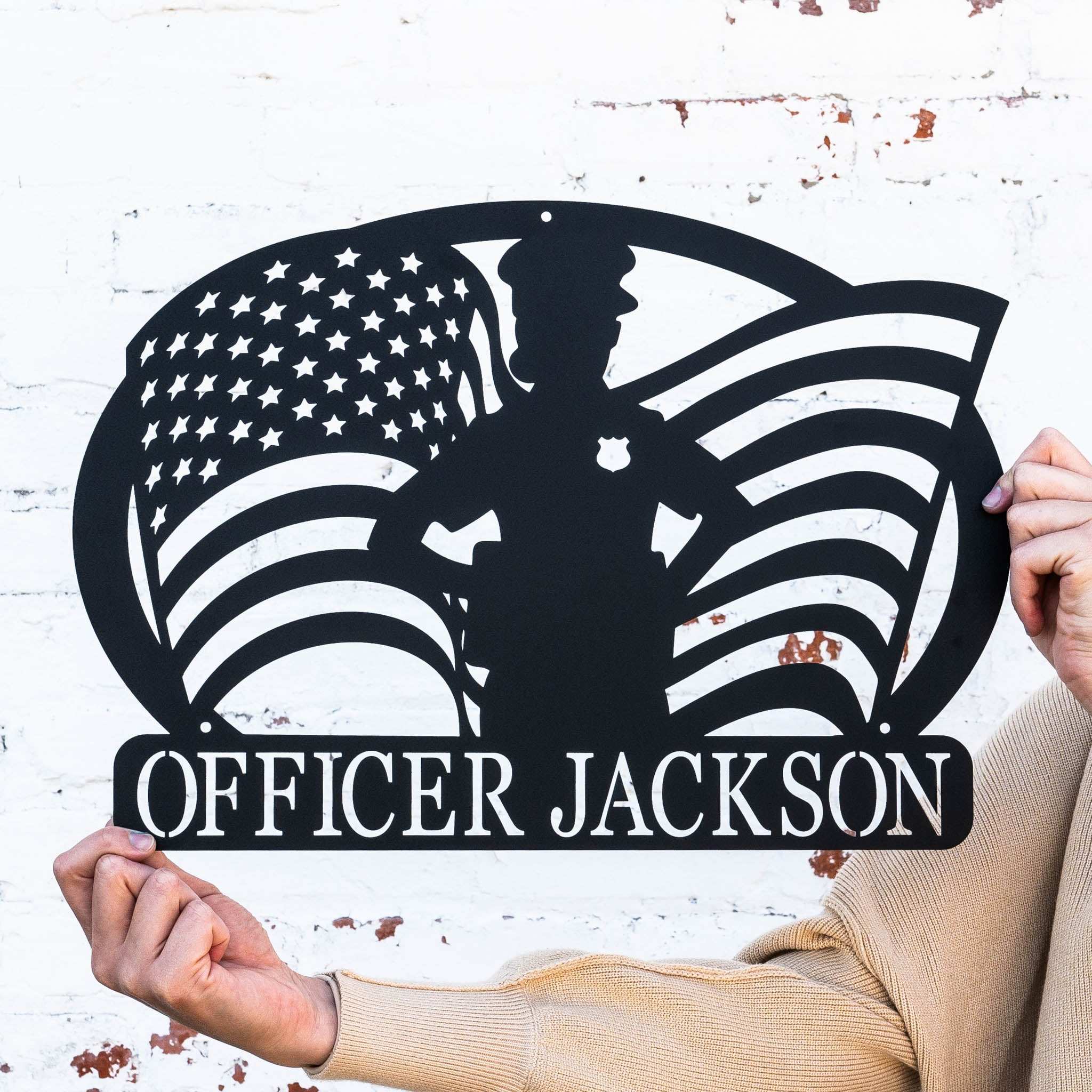 Police Officer Monogram | Police Sign, Police Flag, Officer Gift ...