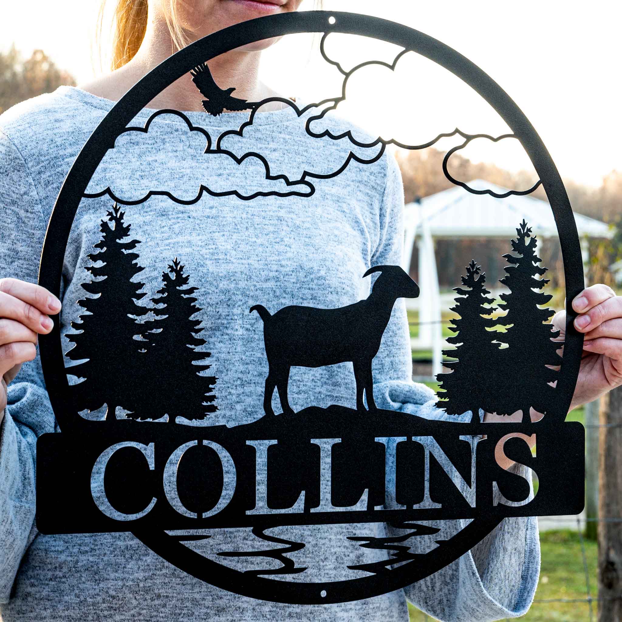 Personalized Outdoor Goat Sign | Custom Goat Farm Barn Decor– Lakeshore ...