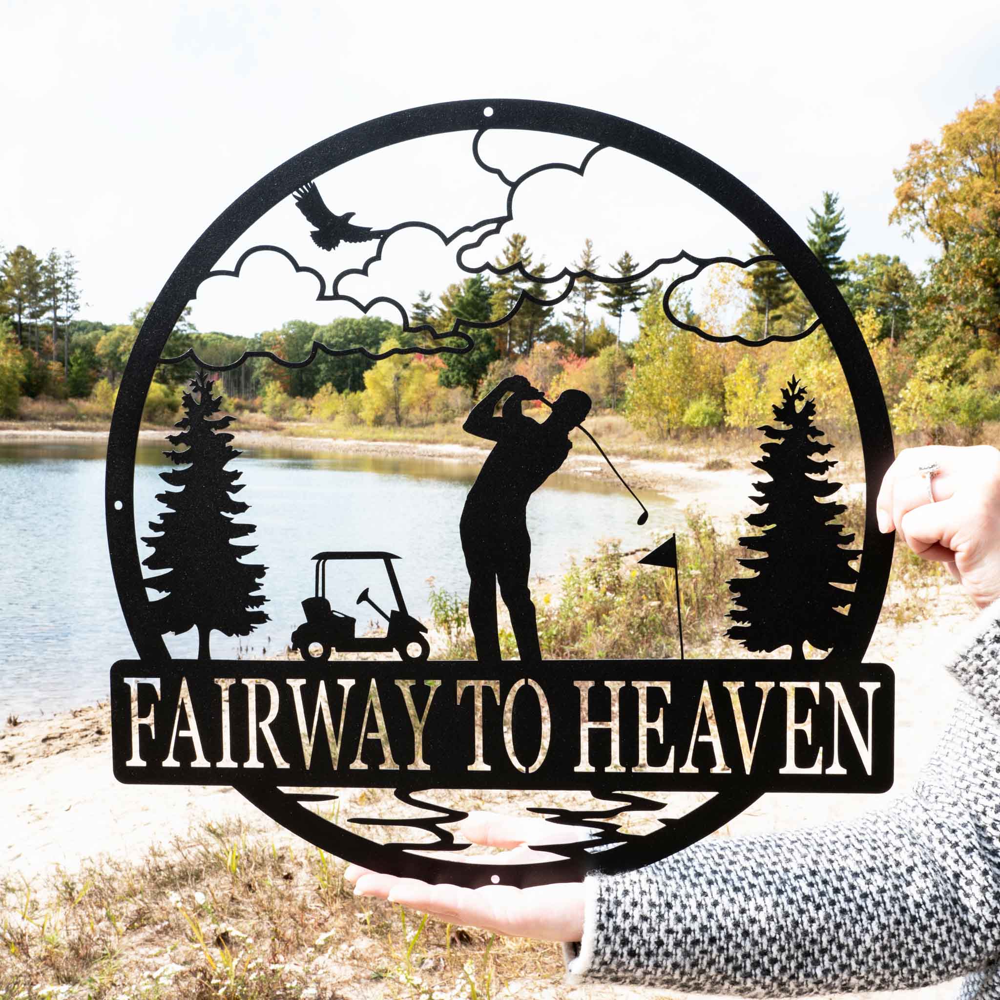 Custom Outdoor Golfer Name Sign | Golf Gift | Golf Decor | Golf Award ...