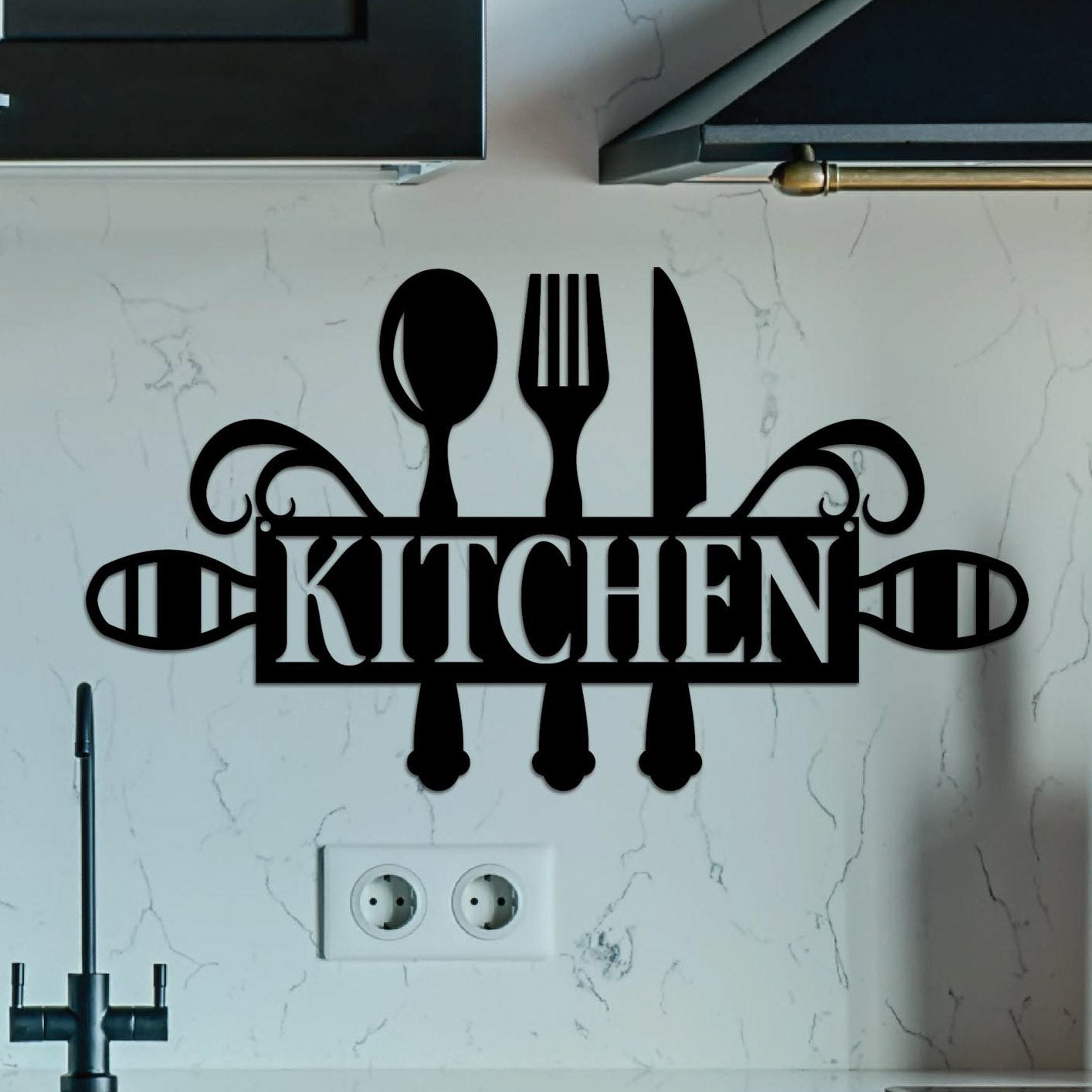 Metal Kitchen Wall Sign | Kitchen Wall Decor | Kitchen Name Sign ...