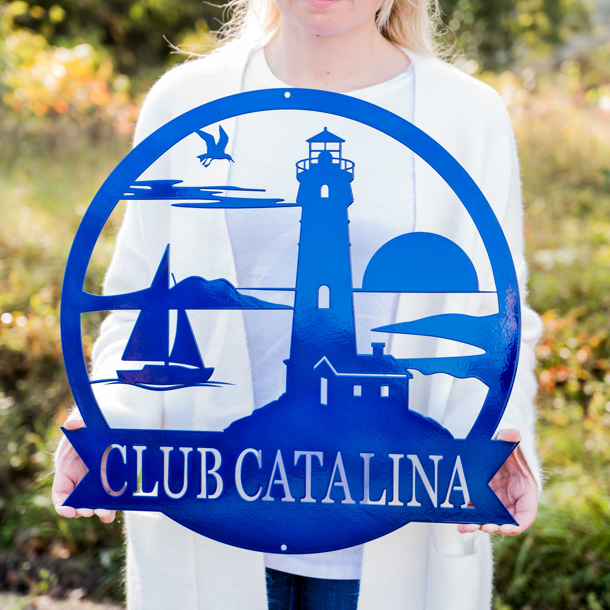 Lighthouse Name Sign | Lighthouse Nautical Coastal Cottage Home Decor ...