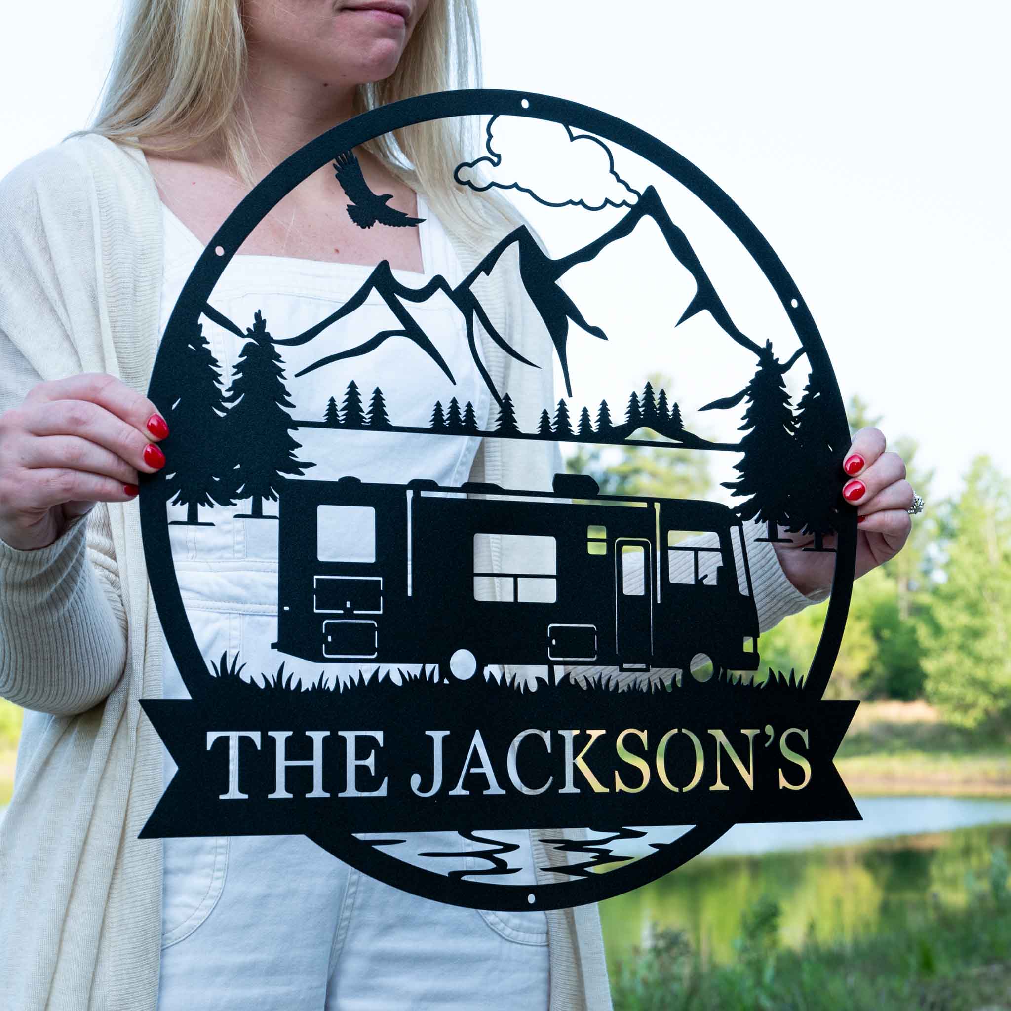 Motor Home RV Outdoor Monogram | Campsite Name Sign | Camper Decor ...