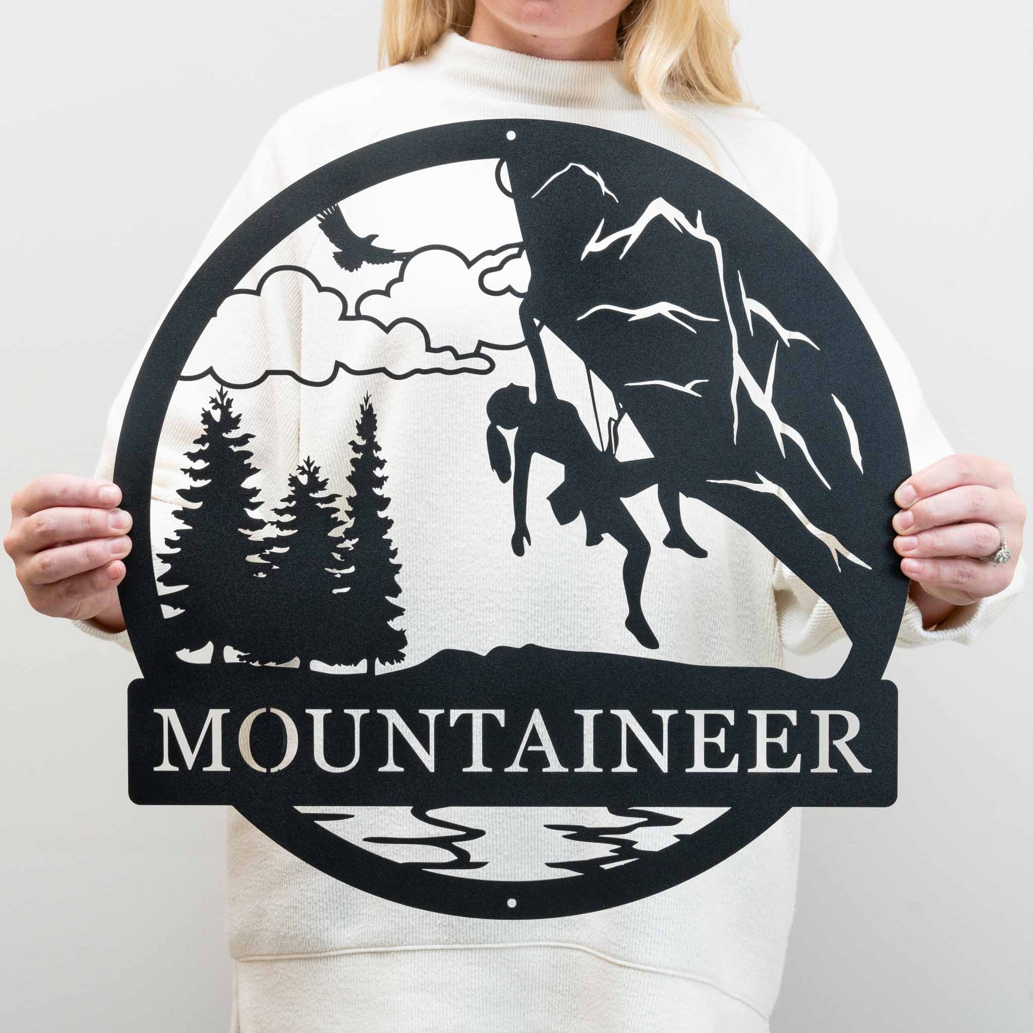 Custom Outdoor Rock Climbing Name Sign | Rock Climbing Gym Decor ...