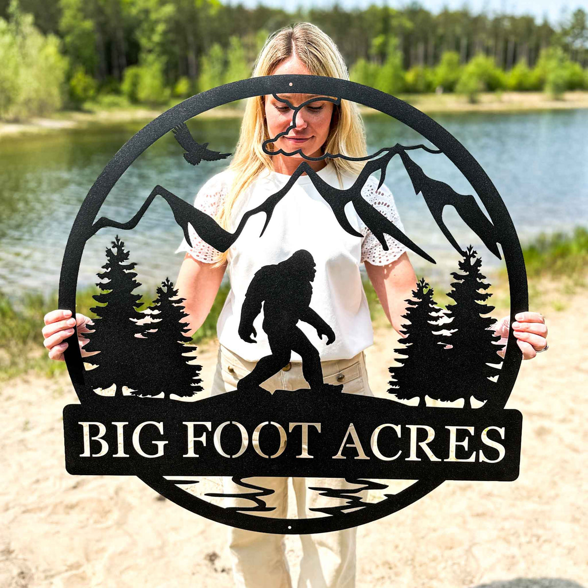 Sasquatch Outdoor Name Sign | Mountain Wall Art | Cabin Decor ...