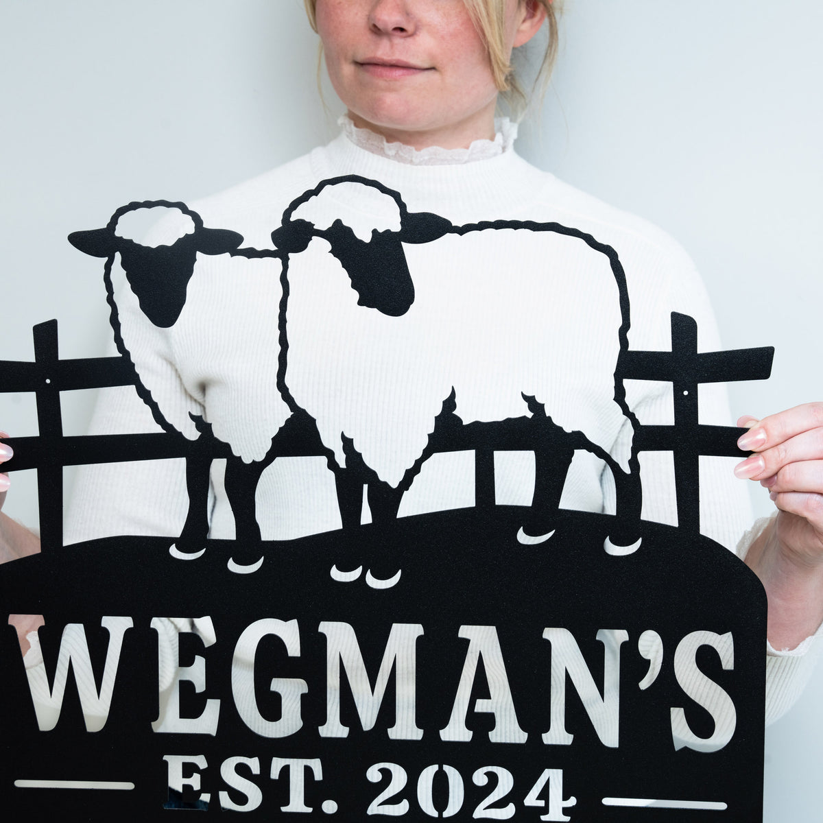 Custom Metal Sheep Farm Name Sign | Homestead Outdoor Farm Decor ...