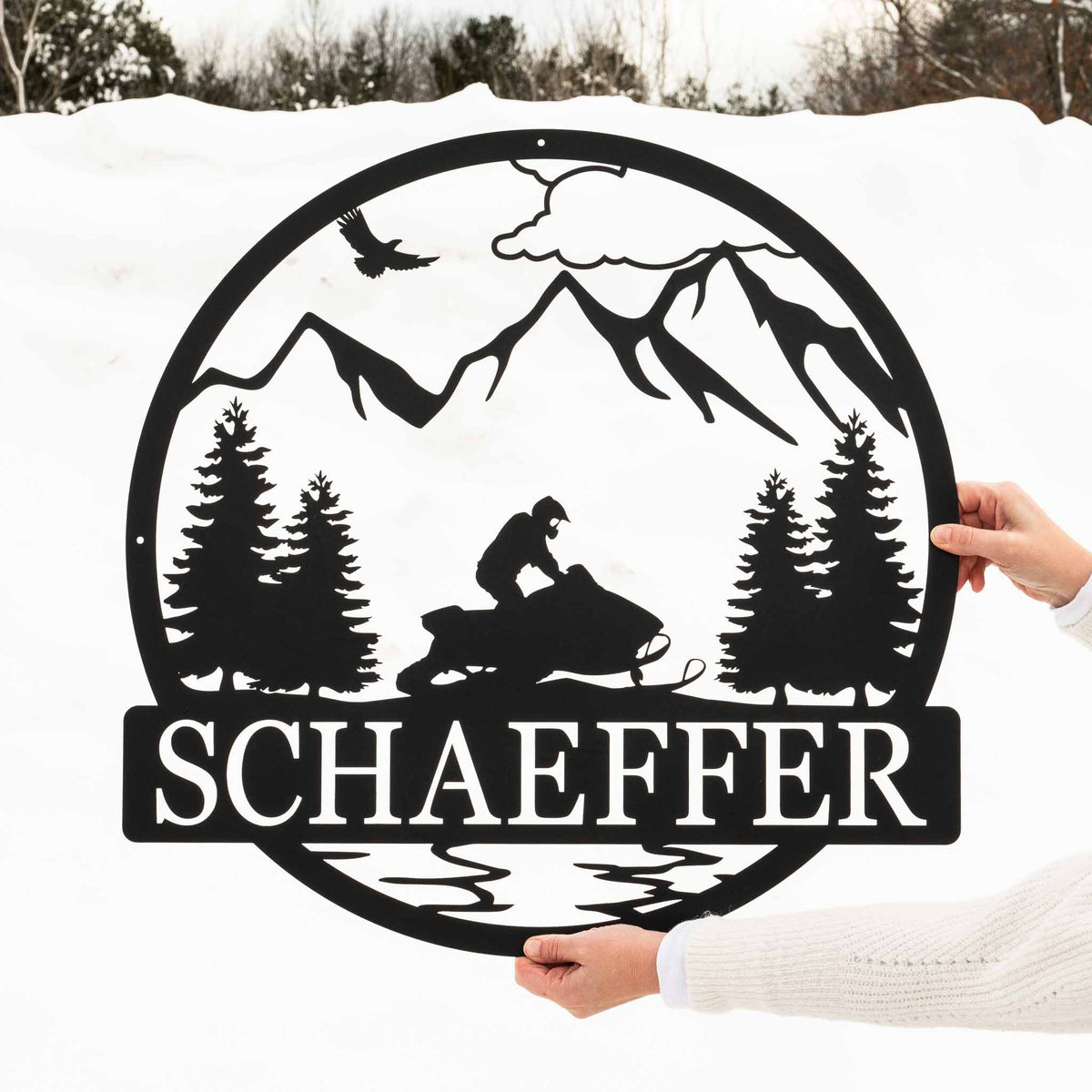 Snowmobile Outdoor Monogram | Outdoor Snowmobile Decor | Garage Sign ...