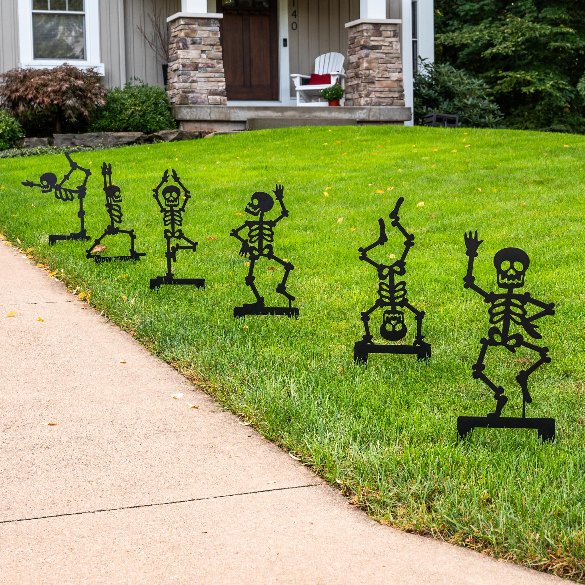 Metal Halloween Skeleton Yard Stakes | Halloween Yard Decor– Lakeshore ...