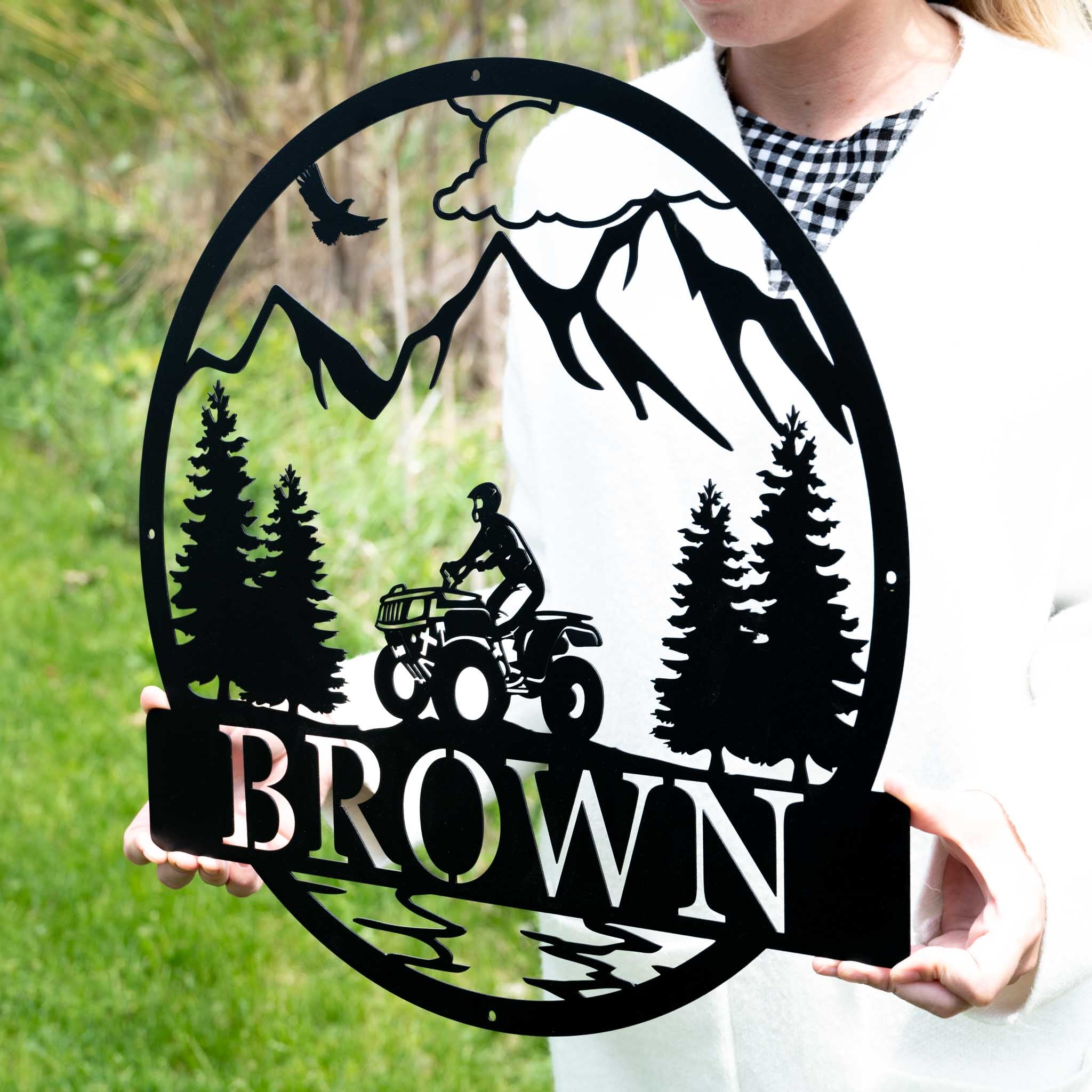 ATV Outdoor Monogram Sign | 4 Wheeler Gift | ATV Rider Gift– Lakeshore ...