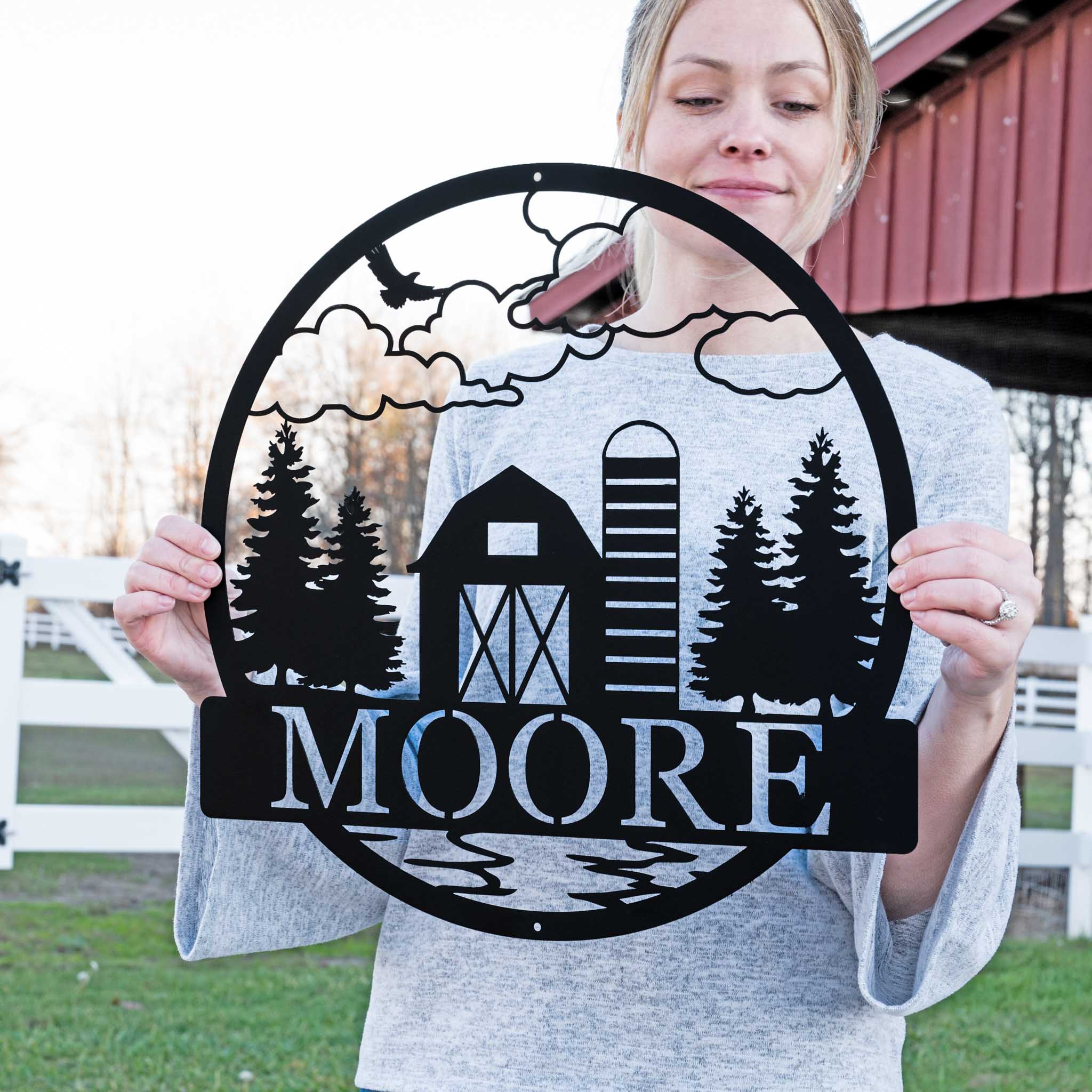 Barn Outdoor Monogram | Metal Barn Sign | Farm Decor | Farmer Gift ...