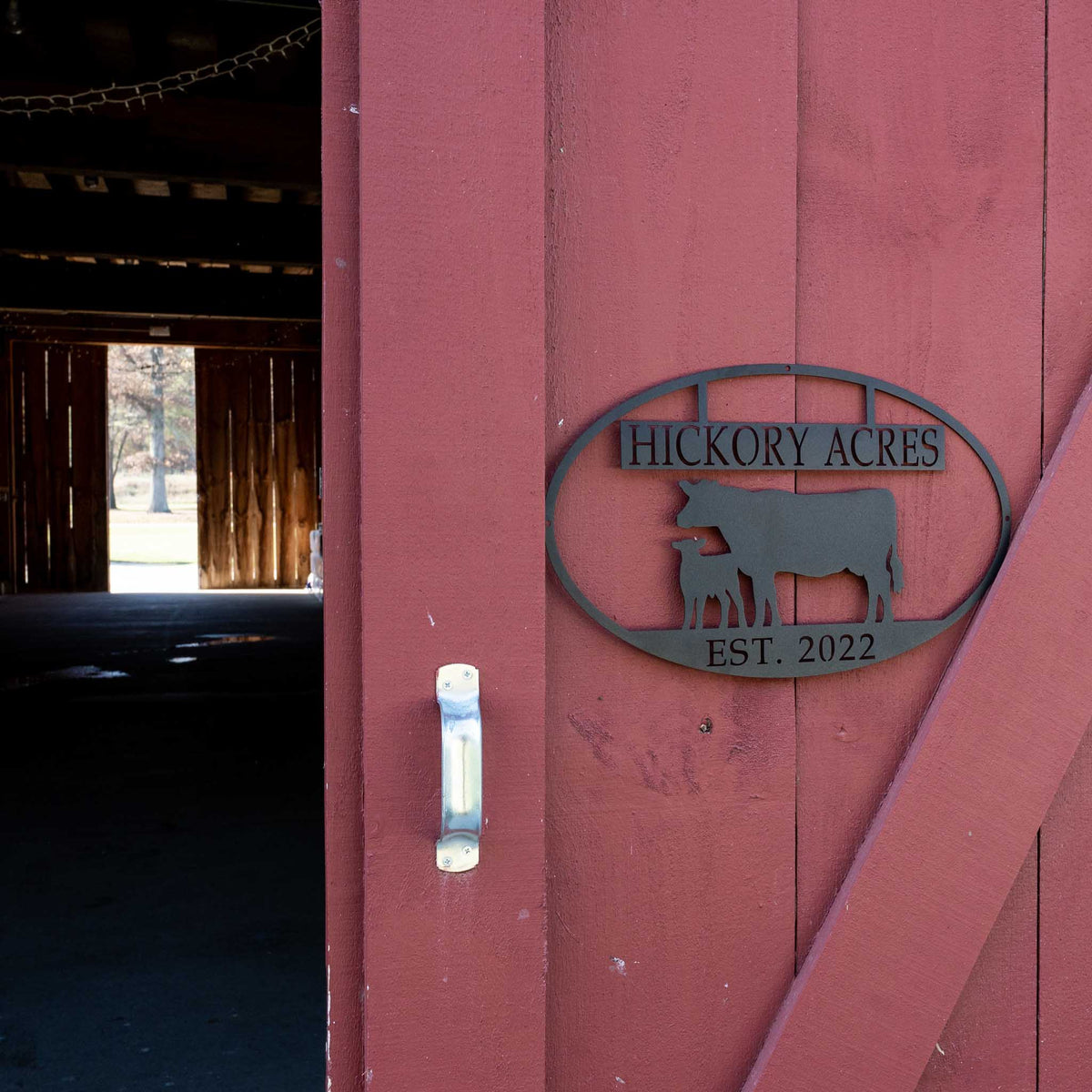 Cow Oval Monogram | Rustic Farmhouse Decor | Farm Name Sign– Lakeshore ...