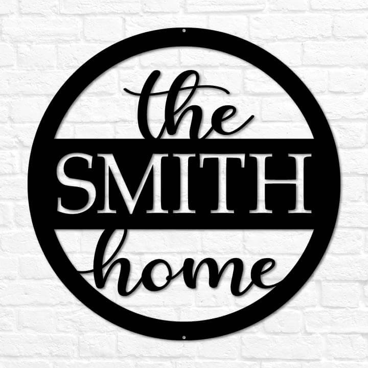 Circle Home Monogram | Family Name Sign | Personalized Home Decor ...