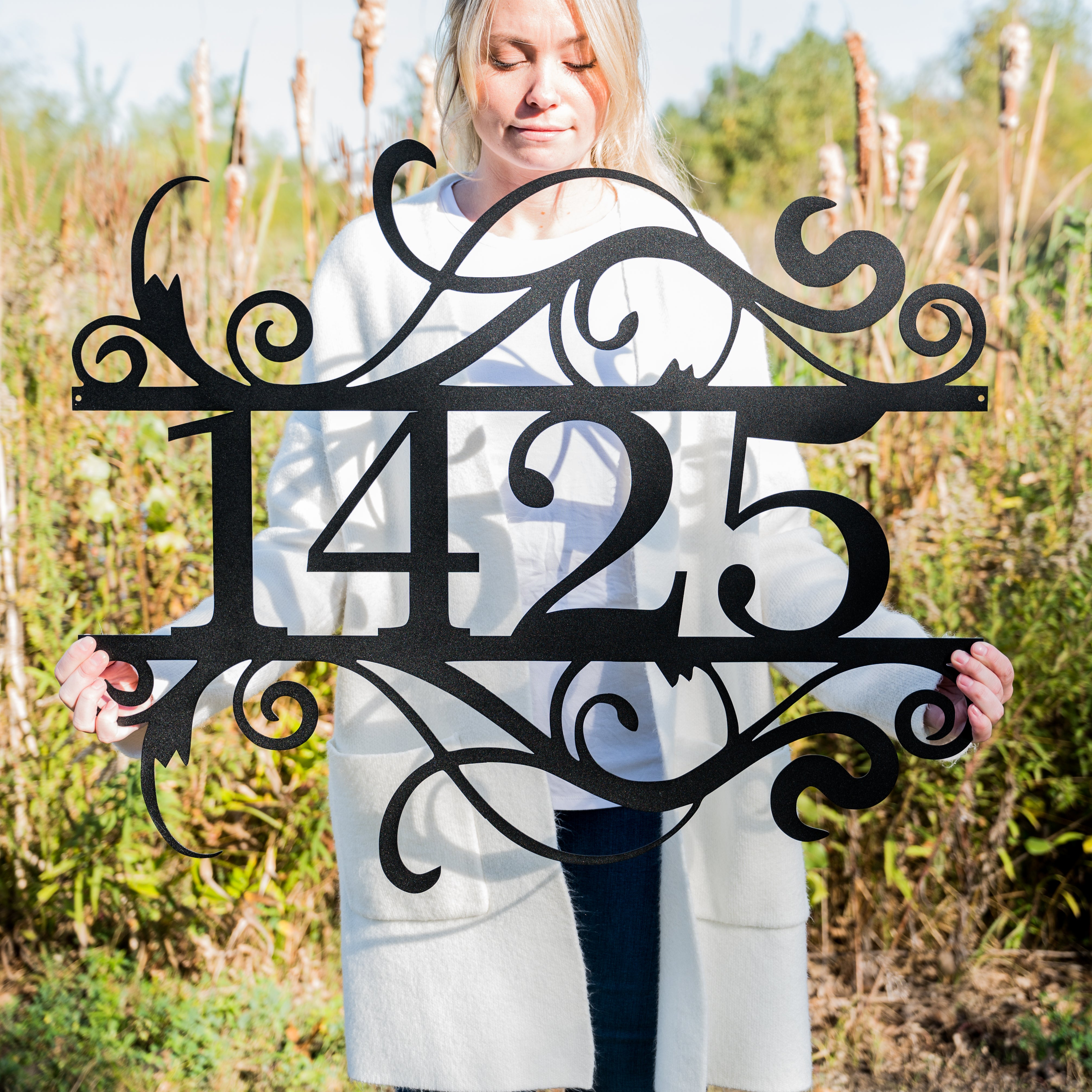 House Number Sign | Metal Address Sign | Custom Home Number Decor ...