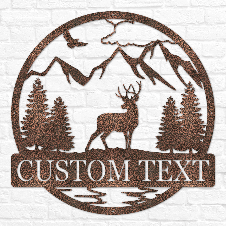 Deer Buck Outdoor Monogram | Outdoor Cabin Decor | Deer Name Sign ...