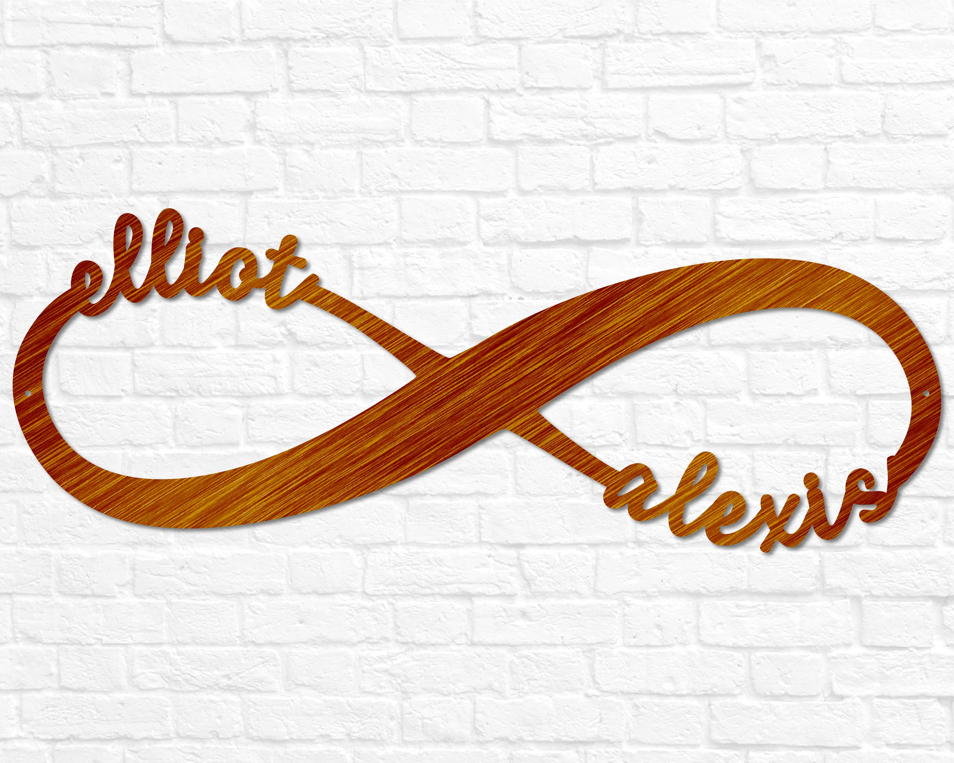 Metal Infinity Monogram | Valentine's Day Gift | Couples Wedding Gift ...