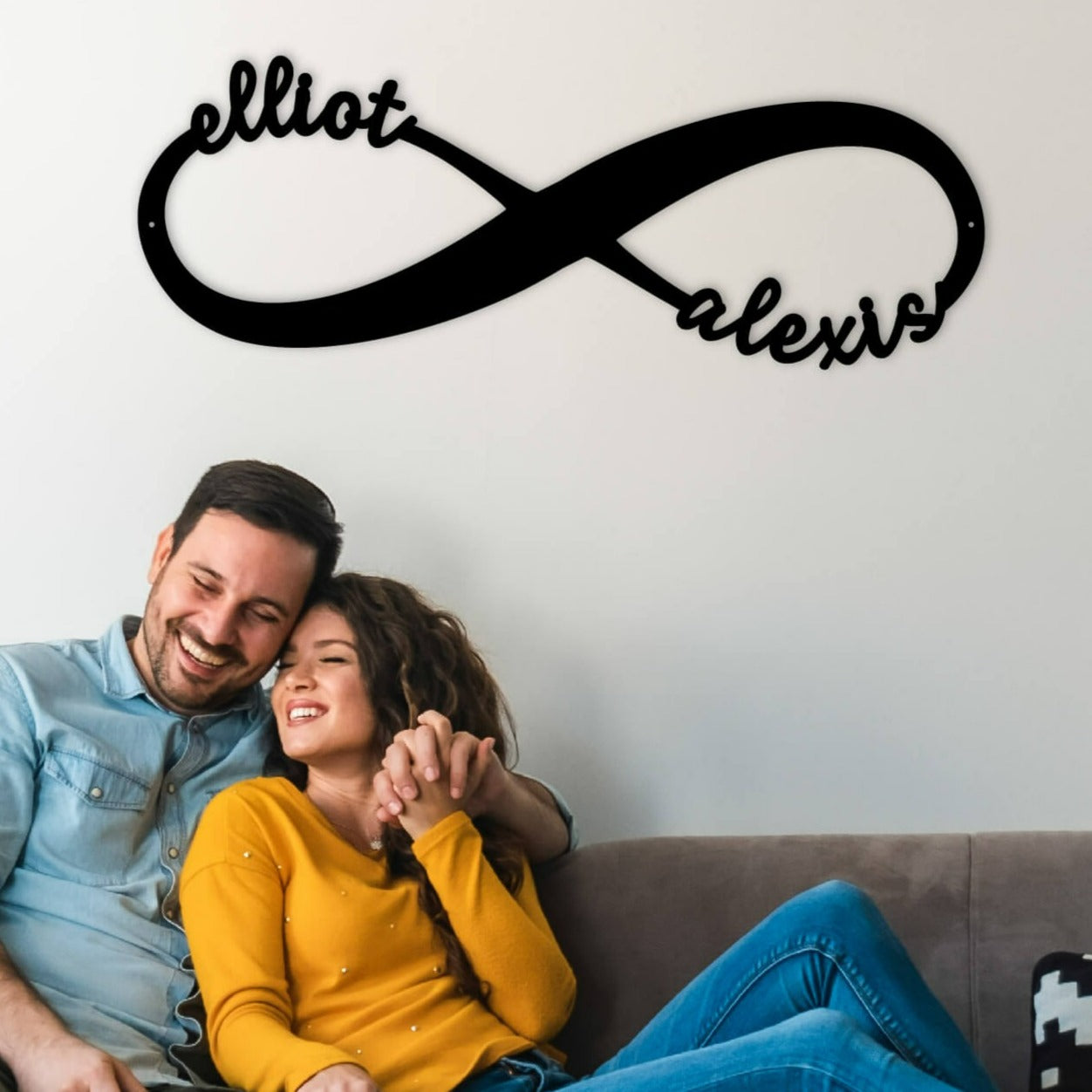 Metal Infinity Monogram | Valentine's Day Gift | Couples Wedding Gift ...